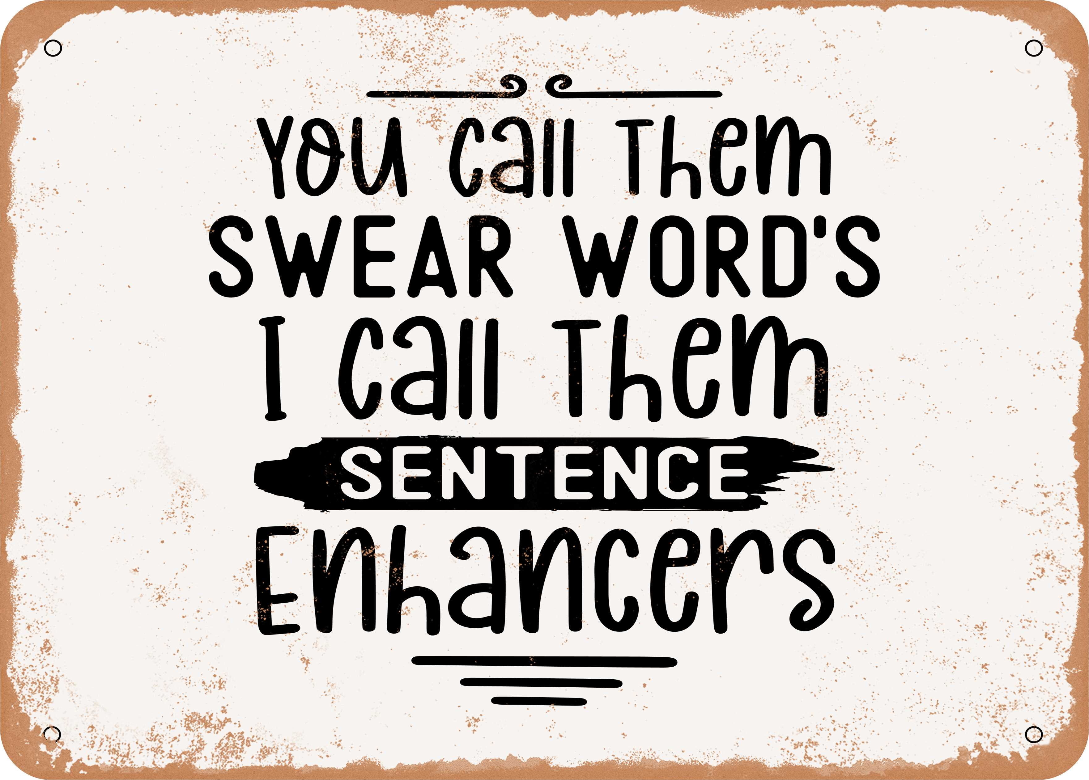 10 x 14 METAL SIGN - You Call them Swear Words I Call them Sentence E ...