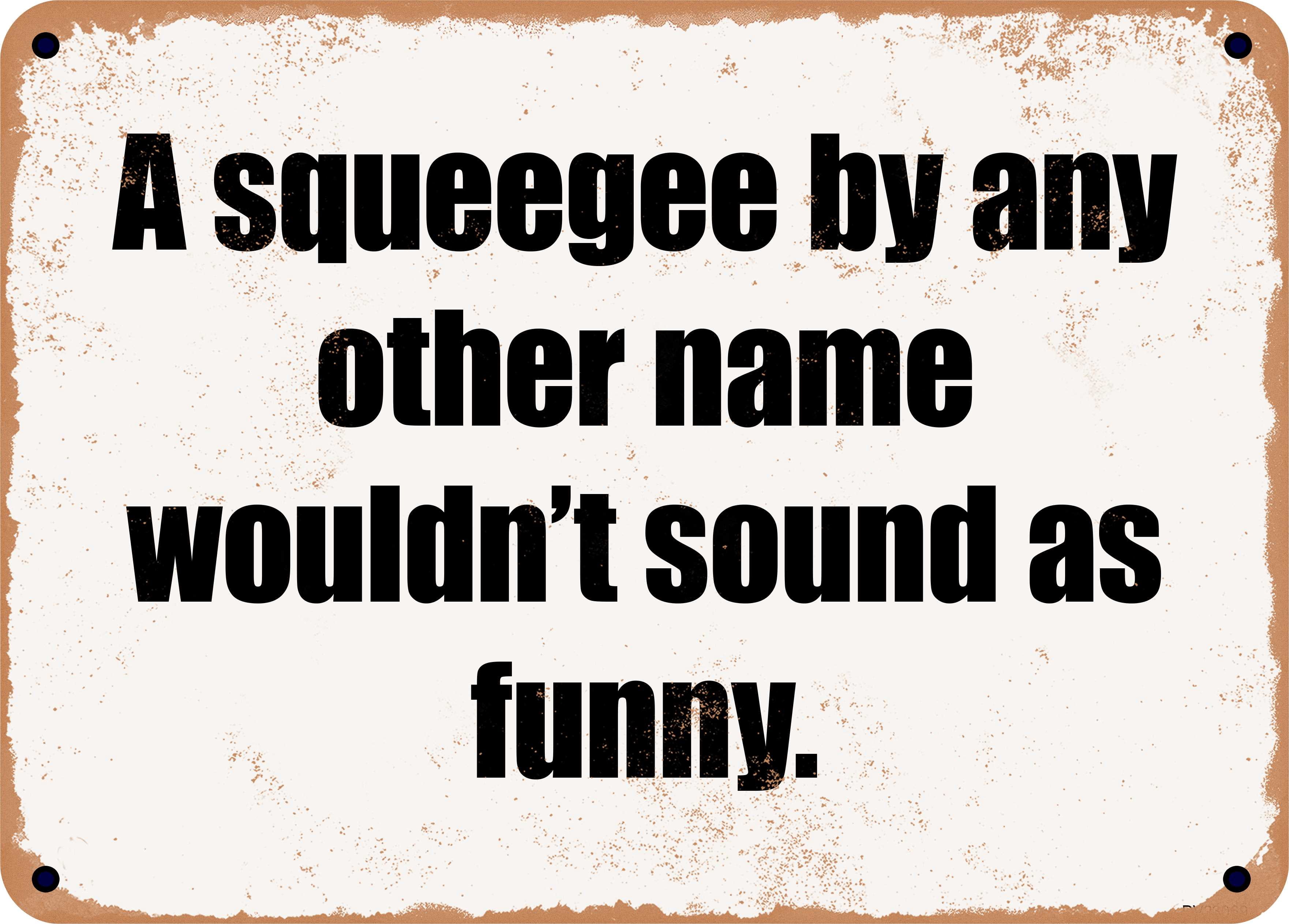 10 x 14 Metal Sign - A squeegee by any other name wouldn't sound as ...