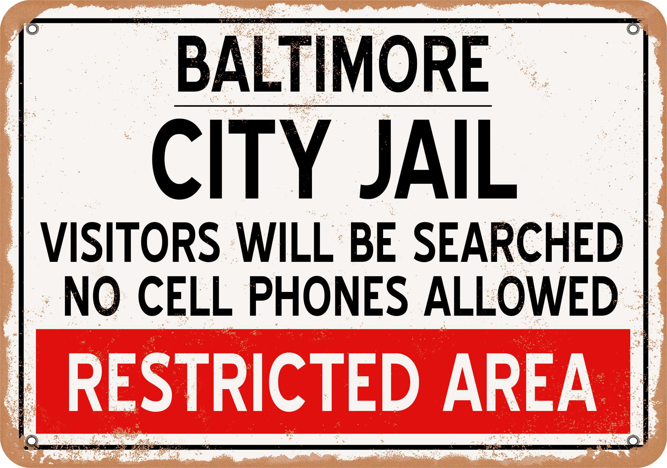 10 x 14 Metal Sign - City Jail of Baltimore Reproduction - Vintage ...