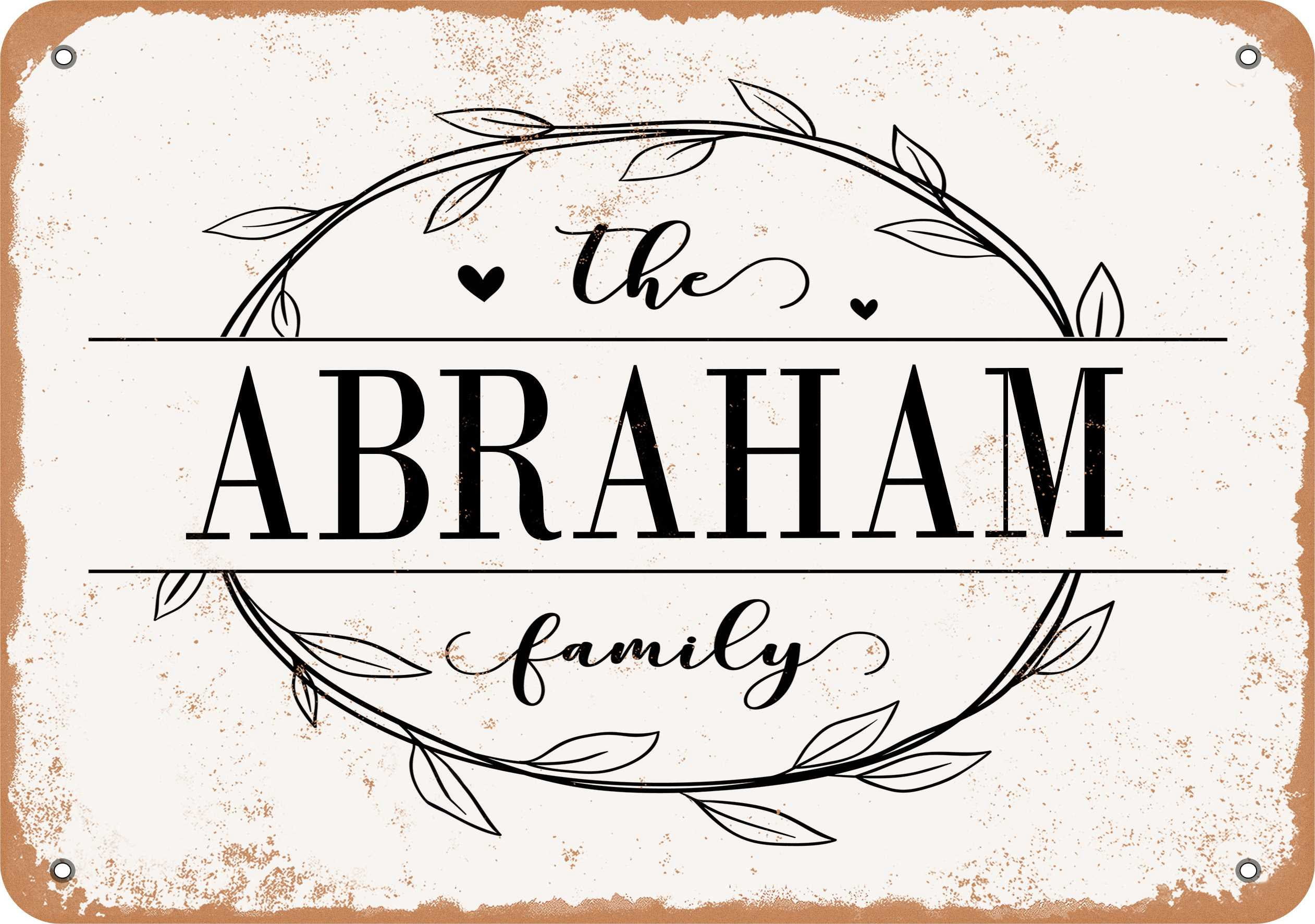 10 x 14 Metal Sign - The Abraham Family (Style 1) - Vintage Rusty Look ...