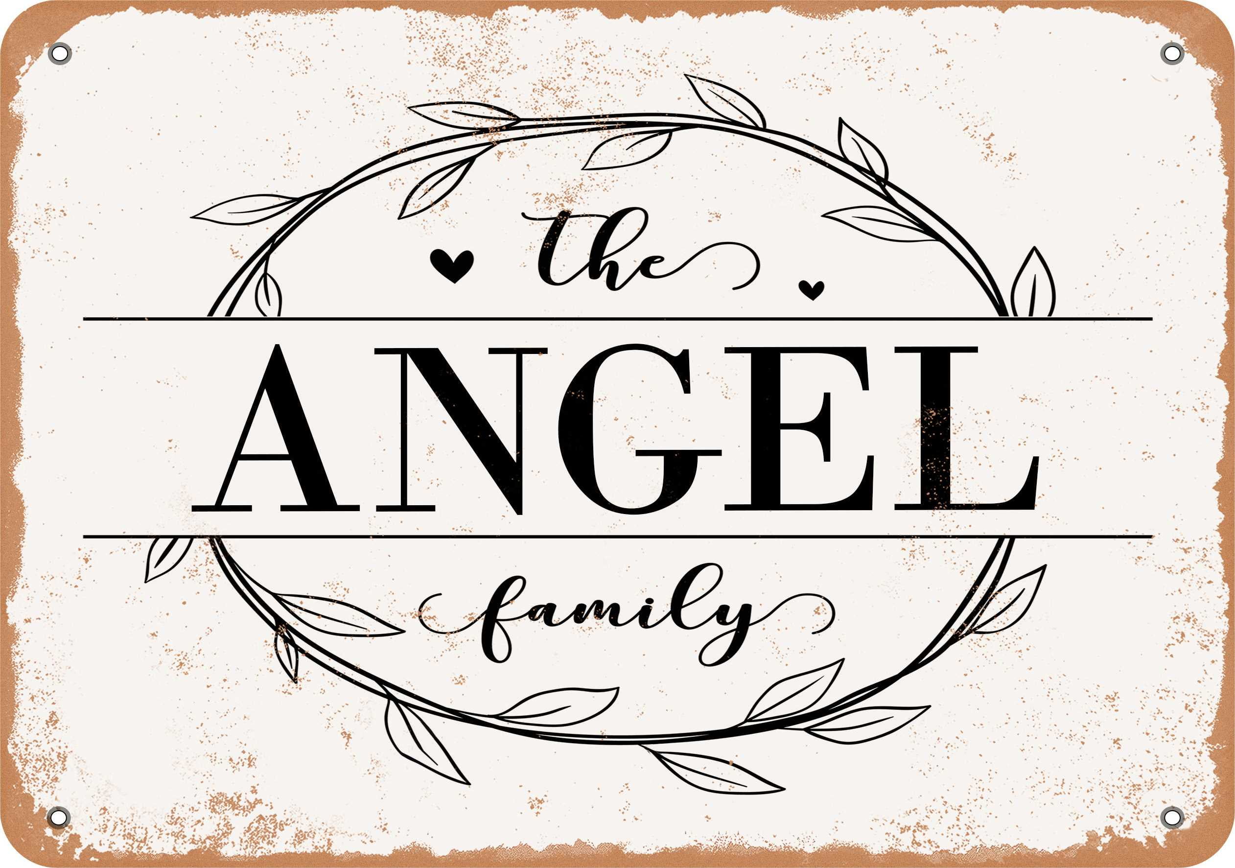 10 x 14 Metal Sign - The Angel Family (Style 1) - Vintage Rusty Look ...