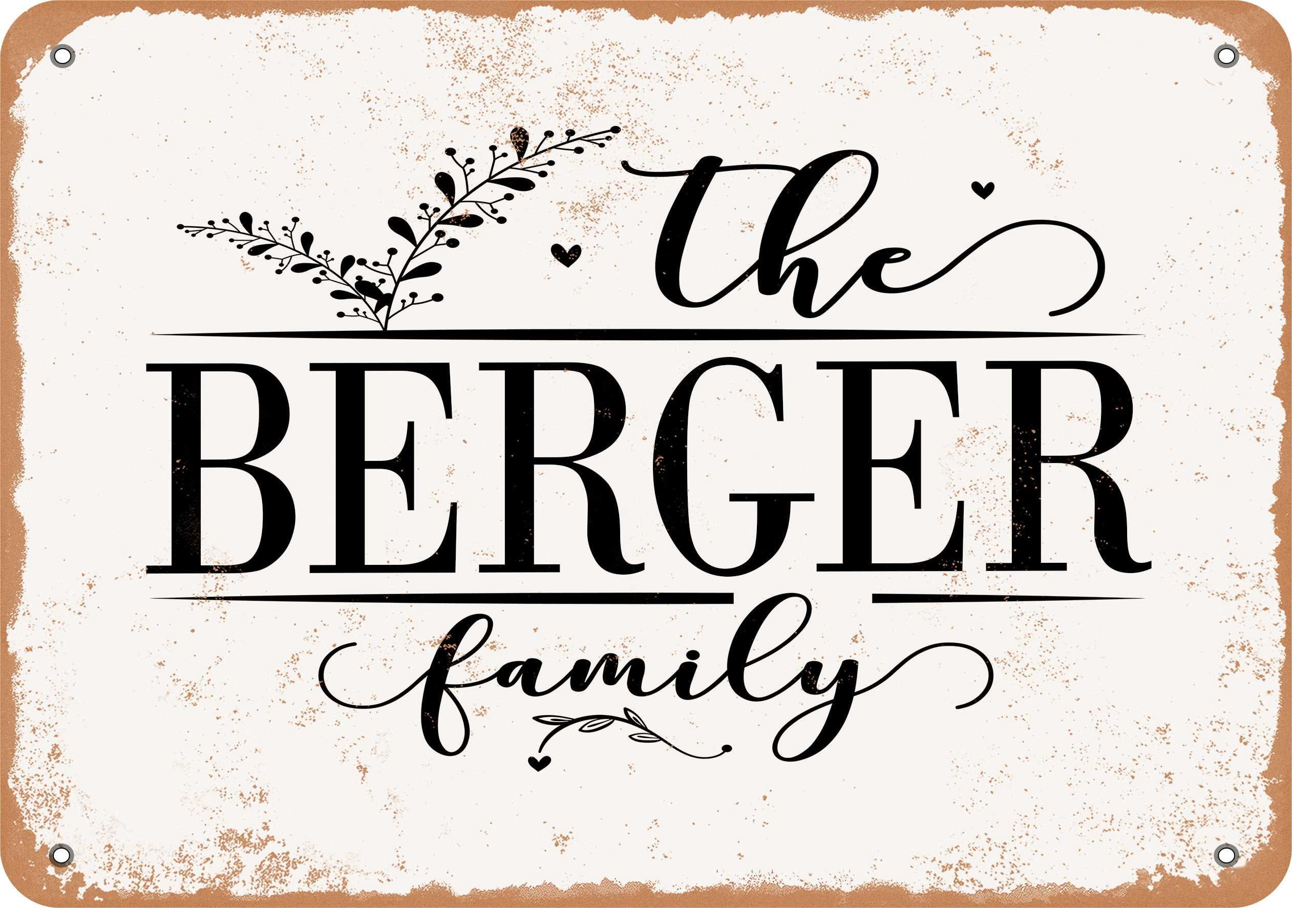 10 x 14 Metal Sign - The Berger Family (Style 2) - Vintage Rusty Look ...