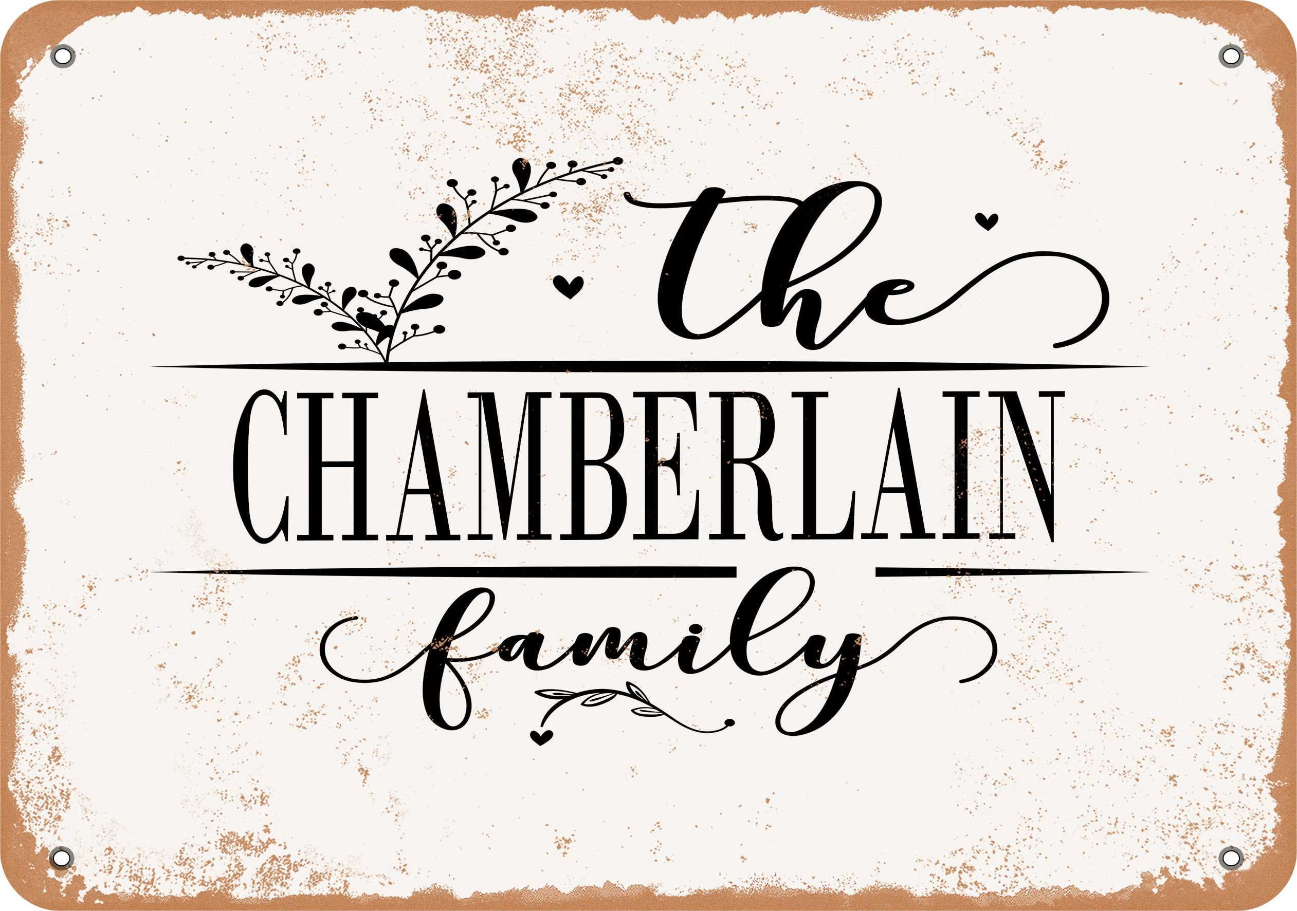 10 x 14 Metal Sign - The Chamberlain Family (Style 2) - Vintage Rusty ...