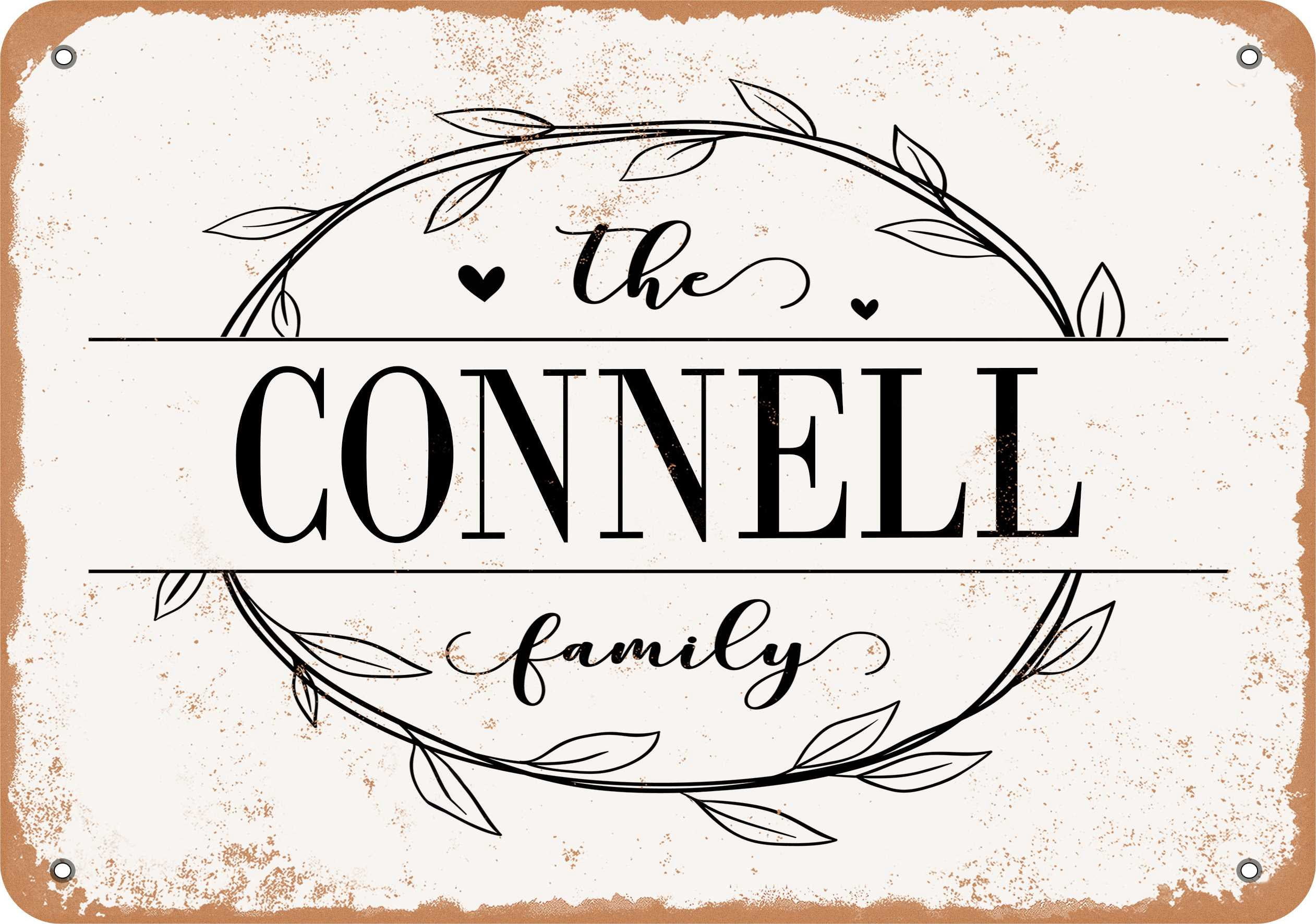 10 x 14 Metal Sign - The Connell Family (Style 1) - Vintage Rusty Look ...