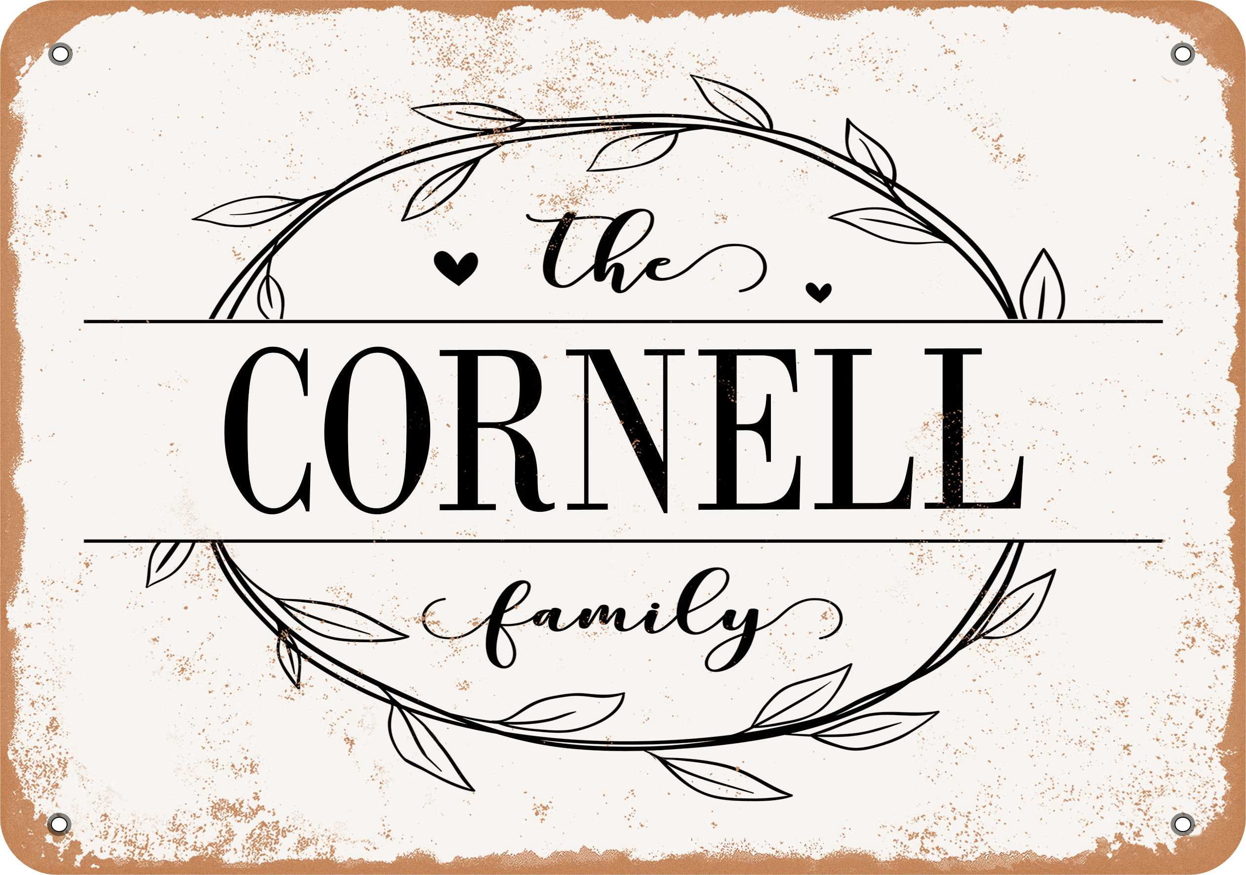 10 x 14 Metal Sign - The Cornell Family (Style 1) - Vintage Rusty Look ...