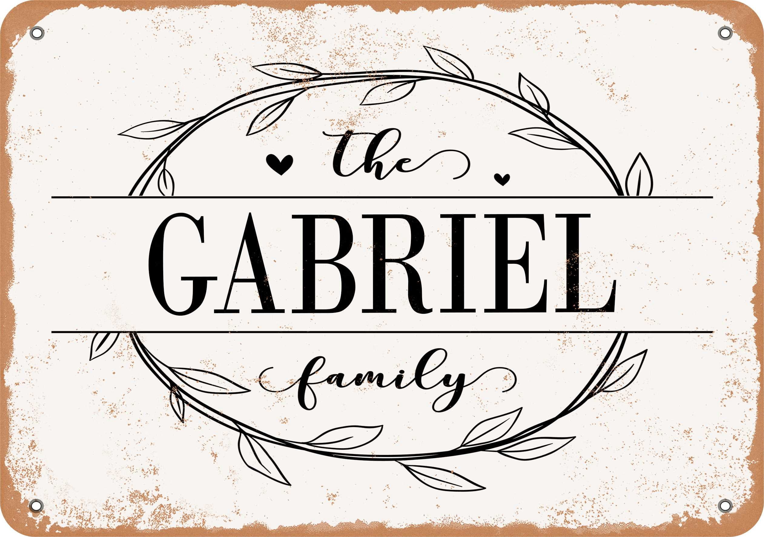 10 x 14 Metal Sign - The Gabriel Family (Style 1) - Vintage Rusty Look ...