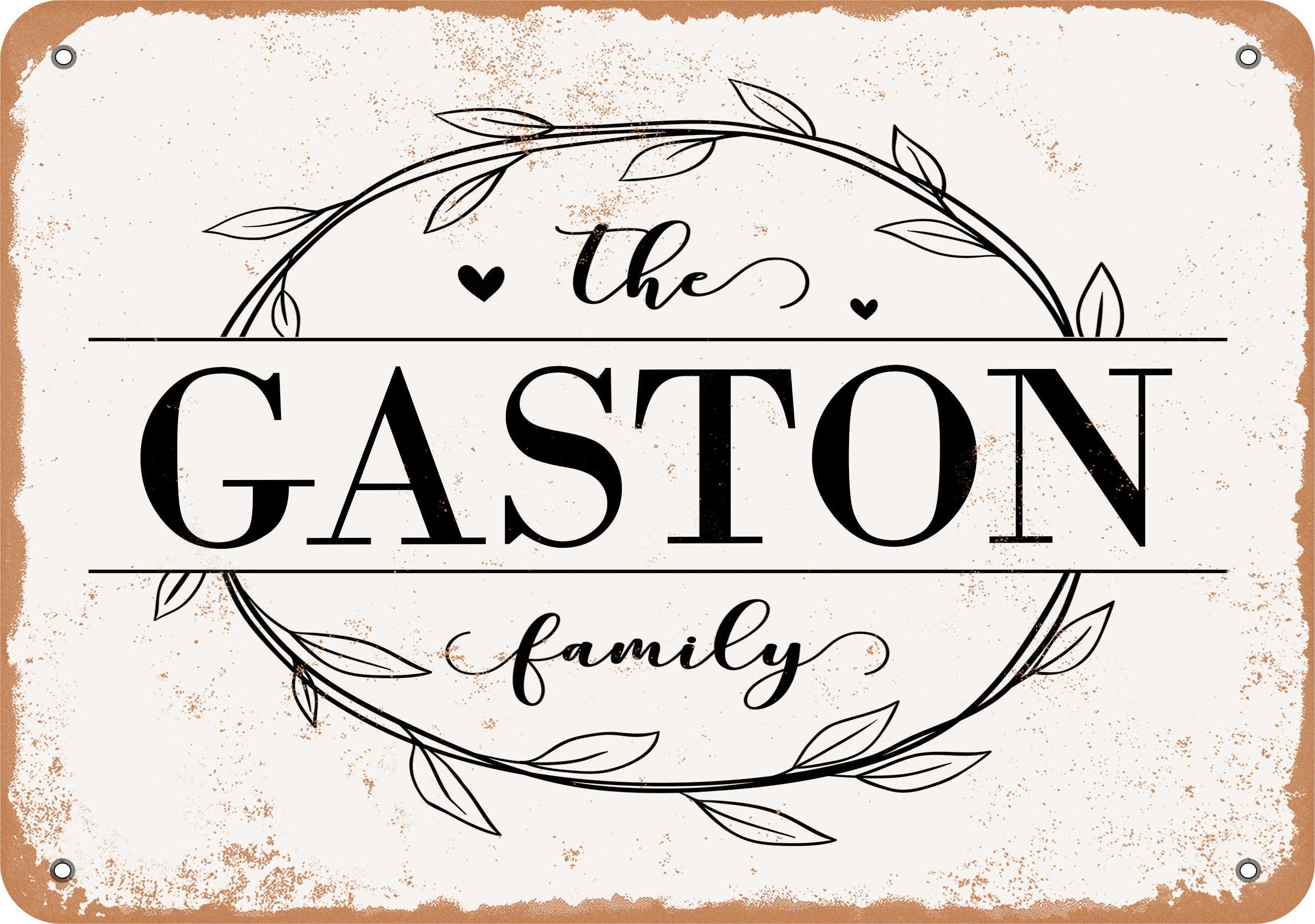 10 x 14 Metal Sign - The Gaston Family (Style 1) - Vintage Rusty Look ...