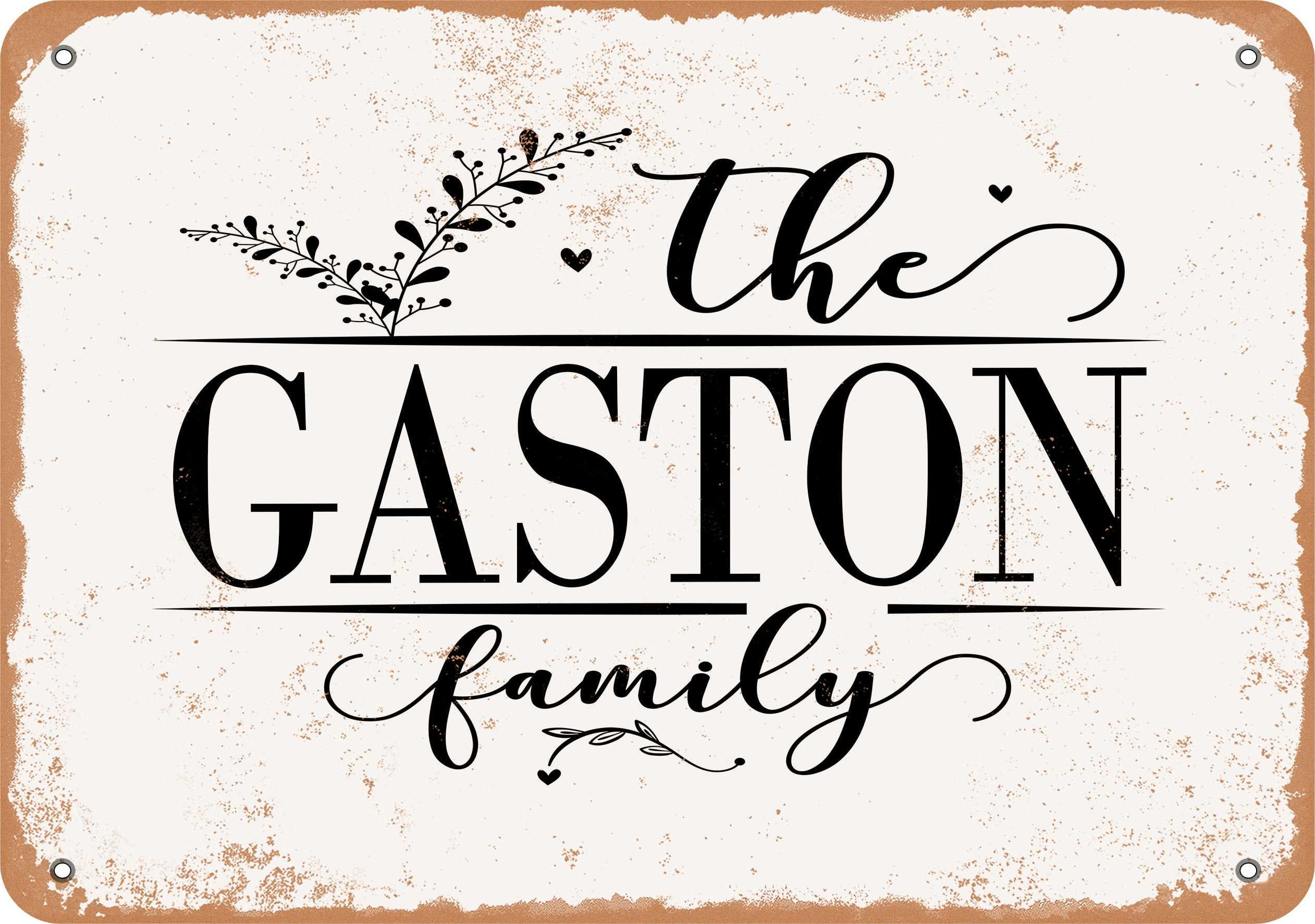 10 x 14 Metal Sign - The Gaston Family (Style 2) - Vintage Rusty Look ...