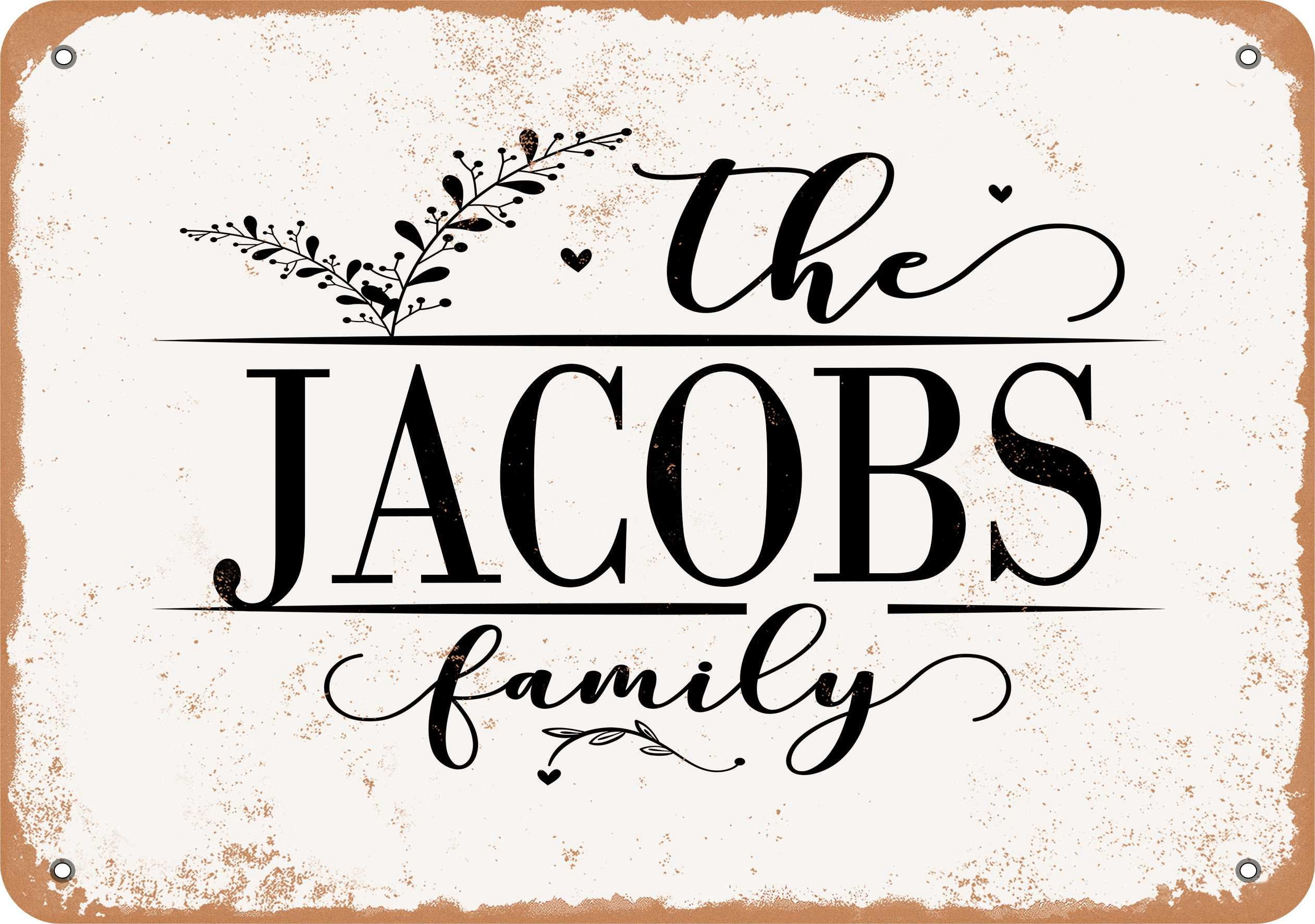 10 x 14 Metal Sign - The Jacobs Family (Style 2) - Vintage Rusty Look ...
