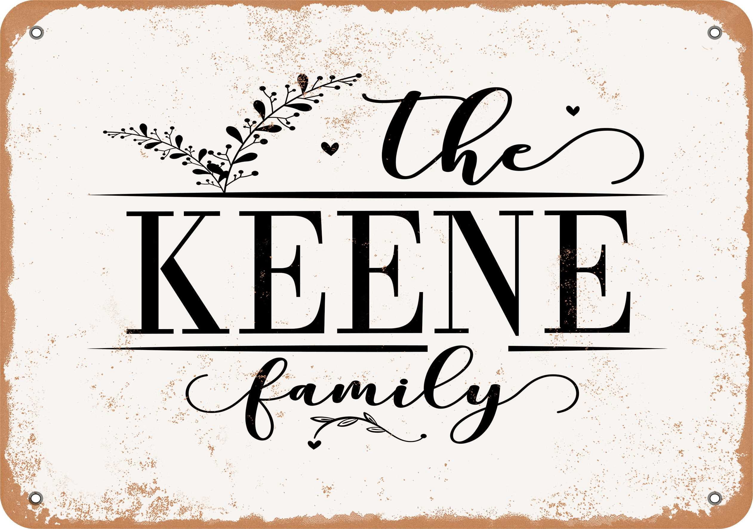 10 x 14 Metal Sign - The Keene Family (Style 2) - Vintage Rusty Look ...