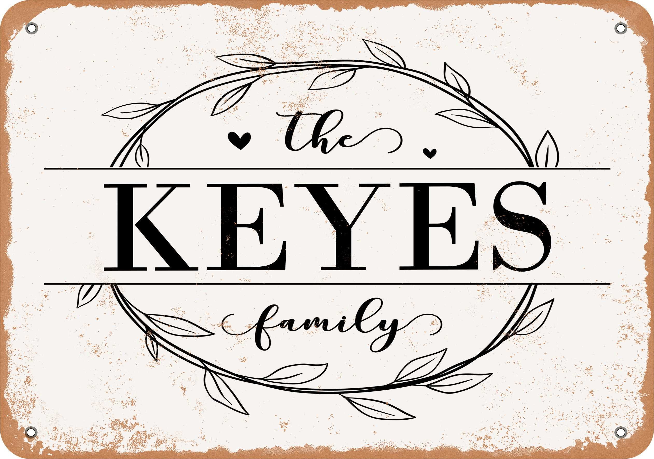 10 x 14 Metal Sign - The Keyes Family (Style 1) - Vintage Rusty Look ...