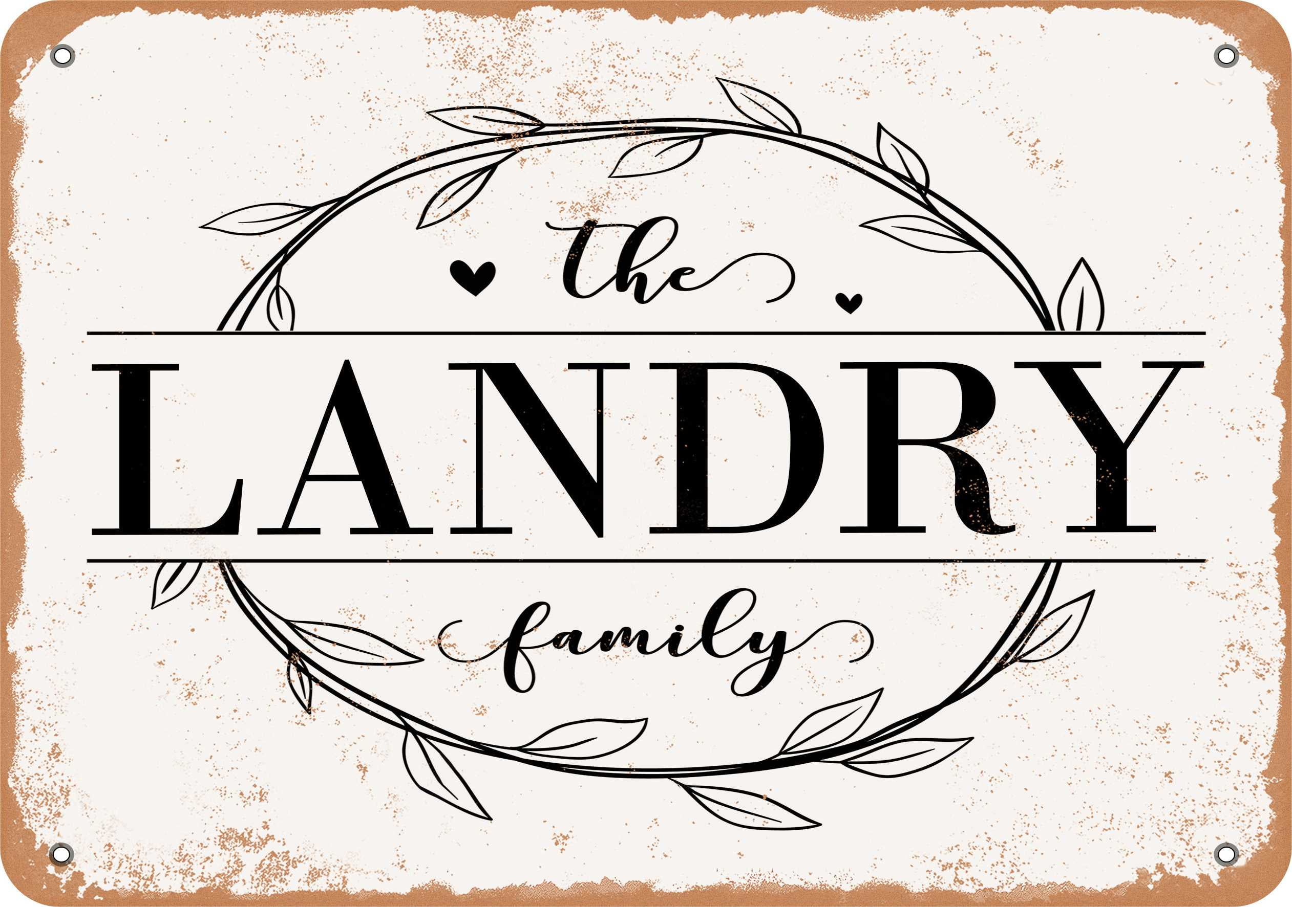 10 x 14 Metal Sign - The Landry Family (Style 1) - Vintage Rusty Look ...