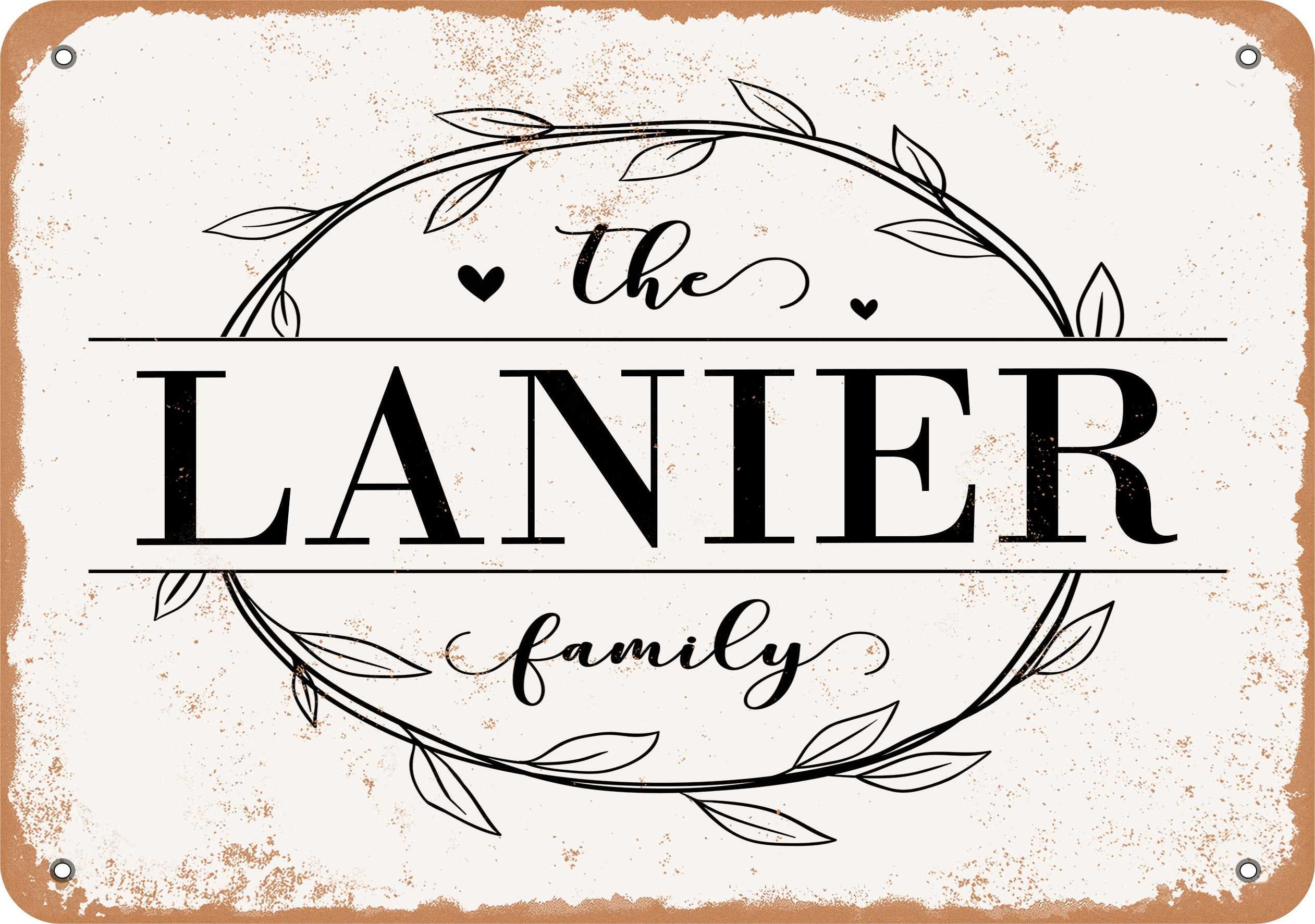 10 x 14 Metal Sign - The Lanier Family (Style 1) - Vintage Rusty Look ...