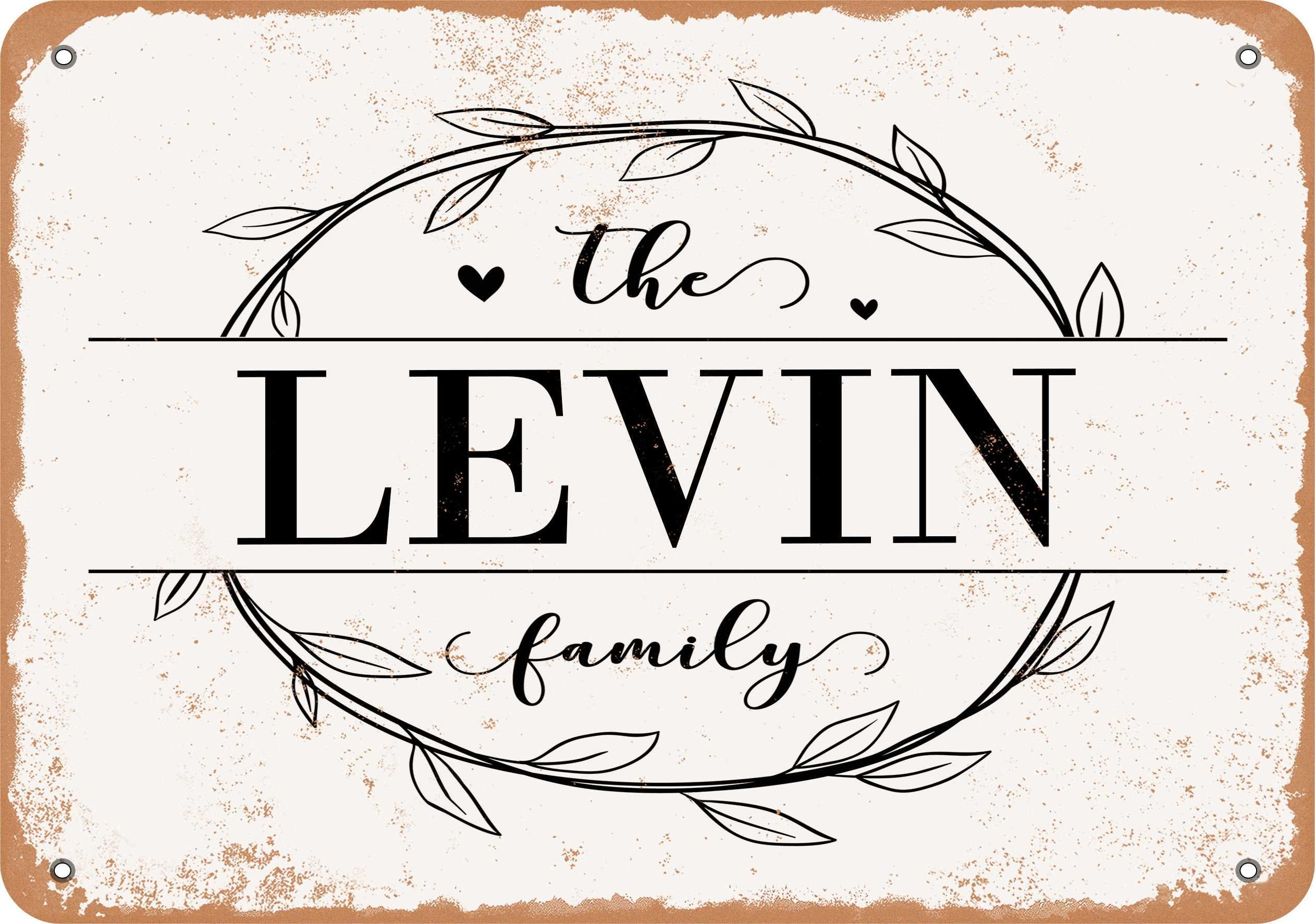 10 x 14 Metal Sign - The Levin Family (Style 1) - Vintage Rusty Look ...