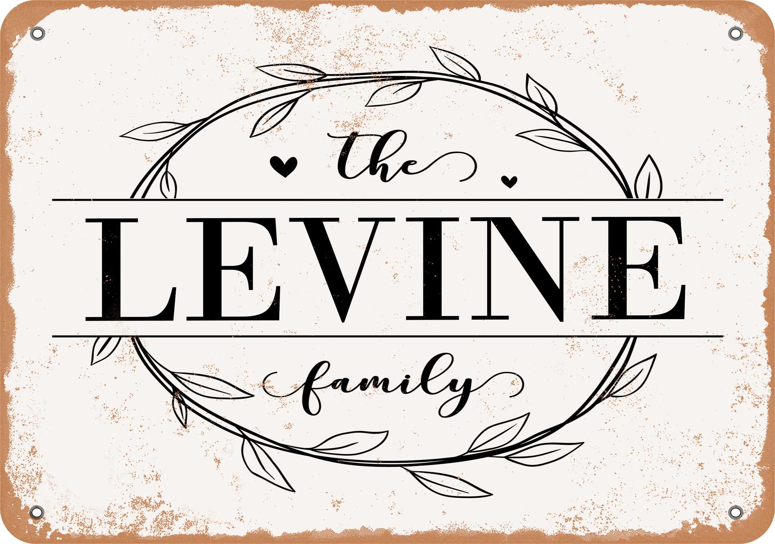 10 x 14 Metal Sign - The Levine Family (Style 1) - Vintage Rusty Look ...