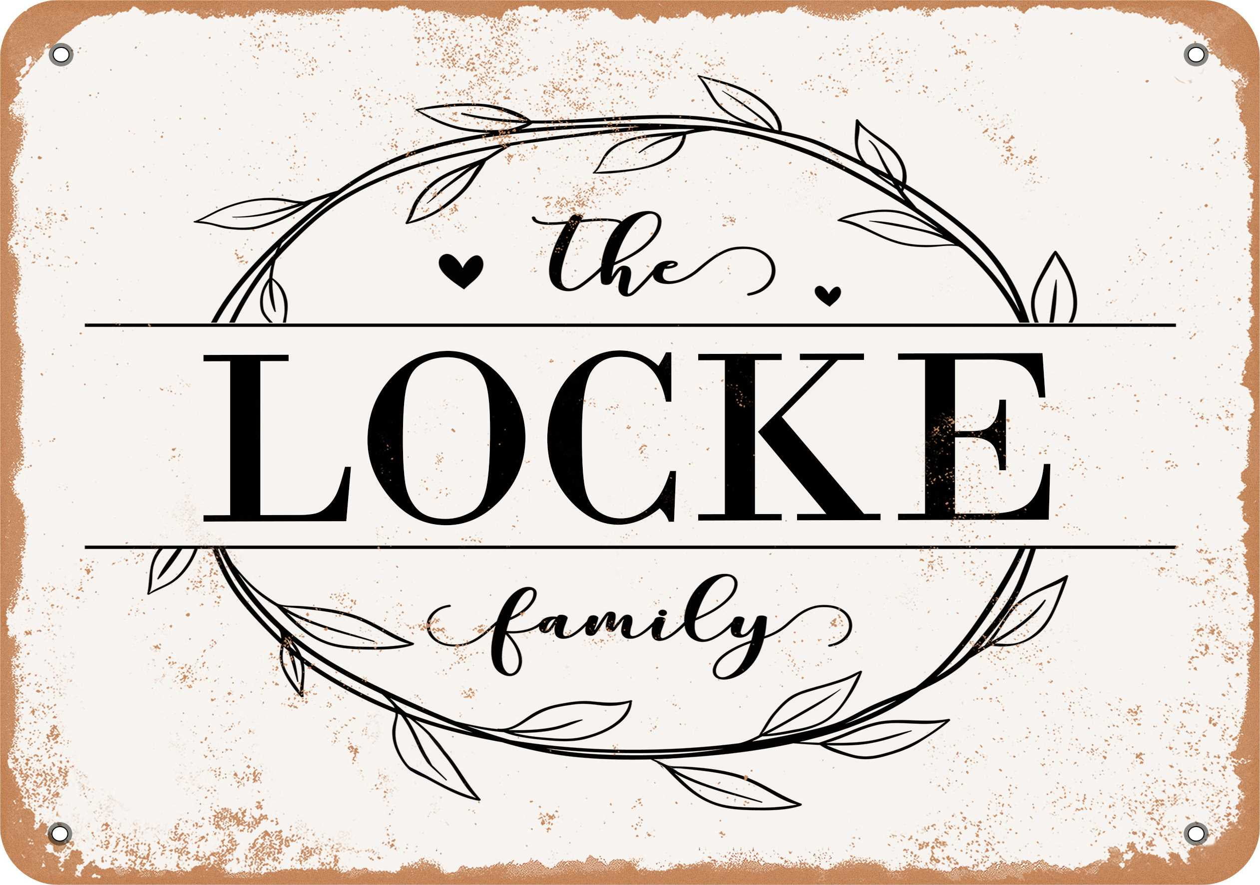 10 x 14 Metal Sign - The Locke Family (Style 1) - Vintage Rusty Look ...