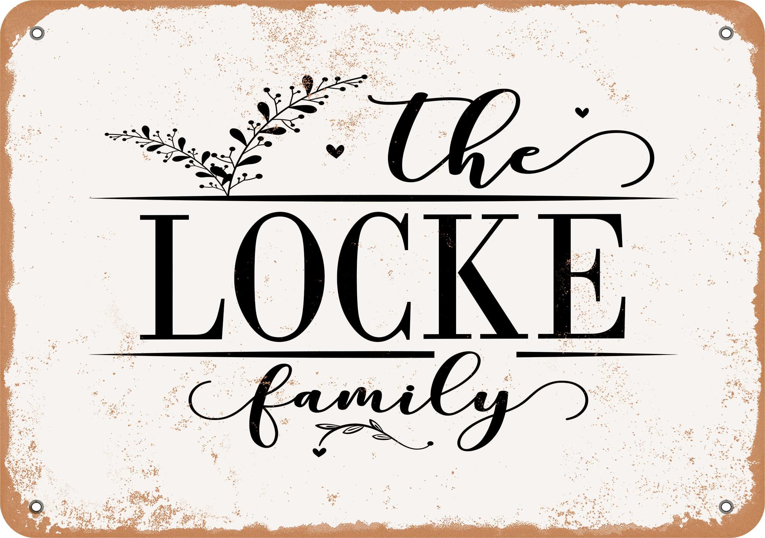 10 x 14 Metal Sign - The Locke Family (Style 2) - Vintage Rusty Look - Walmart Business Supplies