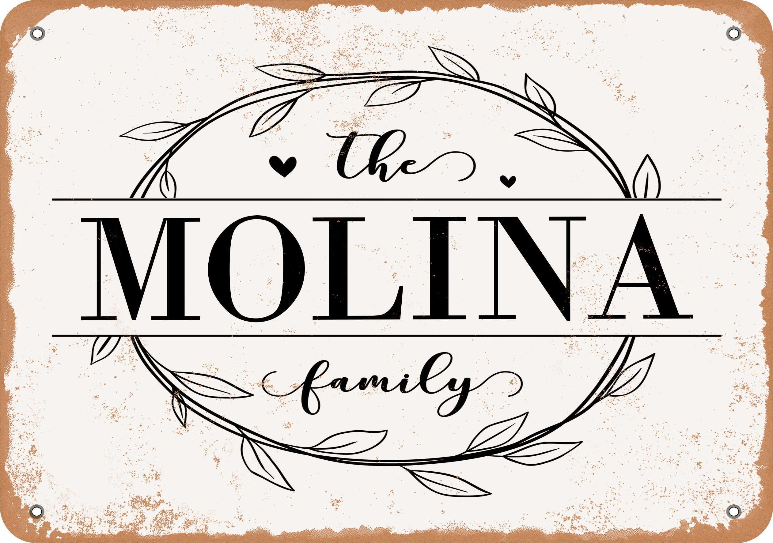 10 x 14 Metal Sign - The Molina Family (Style 1) - Vintage Rusty Look ...