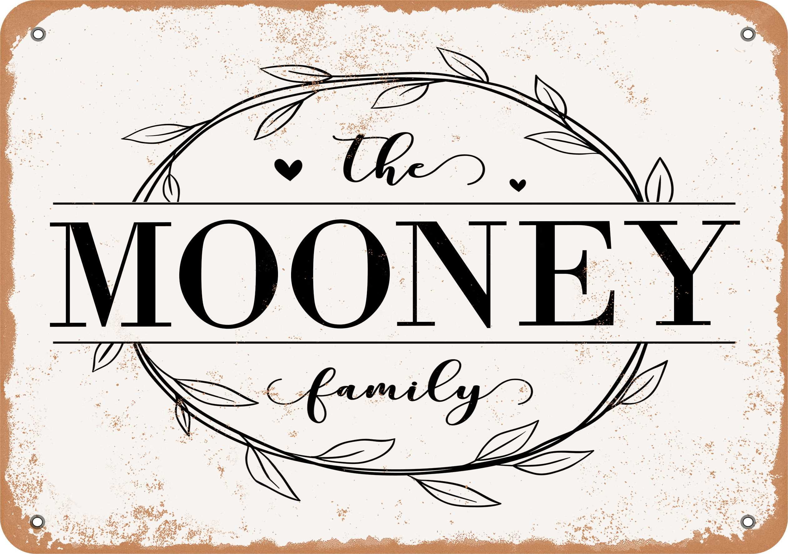 10 x 14 Metal Sign - The Mooney Family (Style 1) - Vintage Rusty Look - Walmart.com