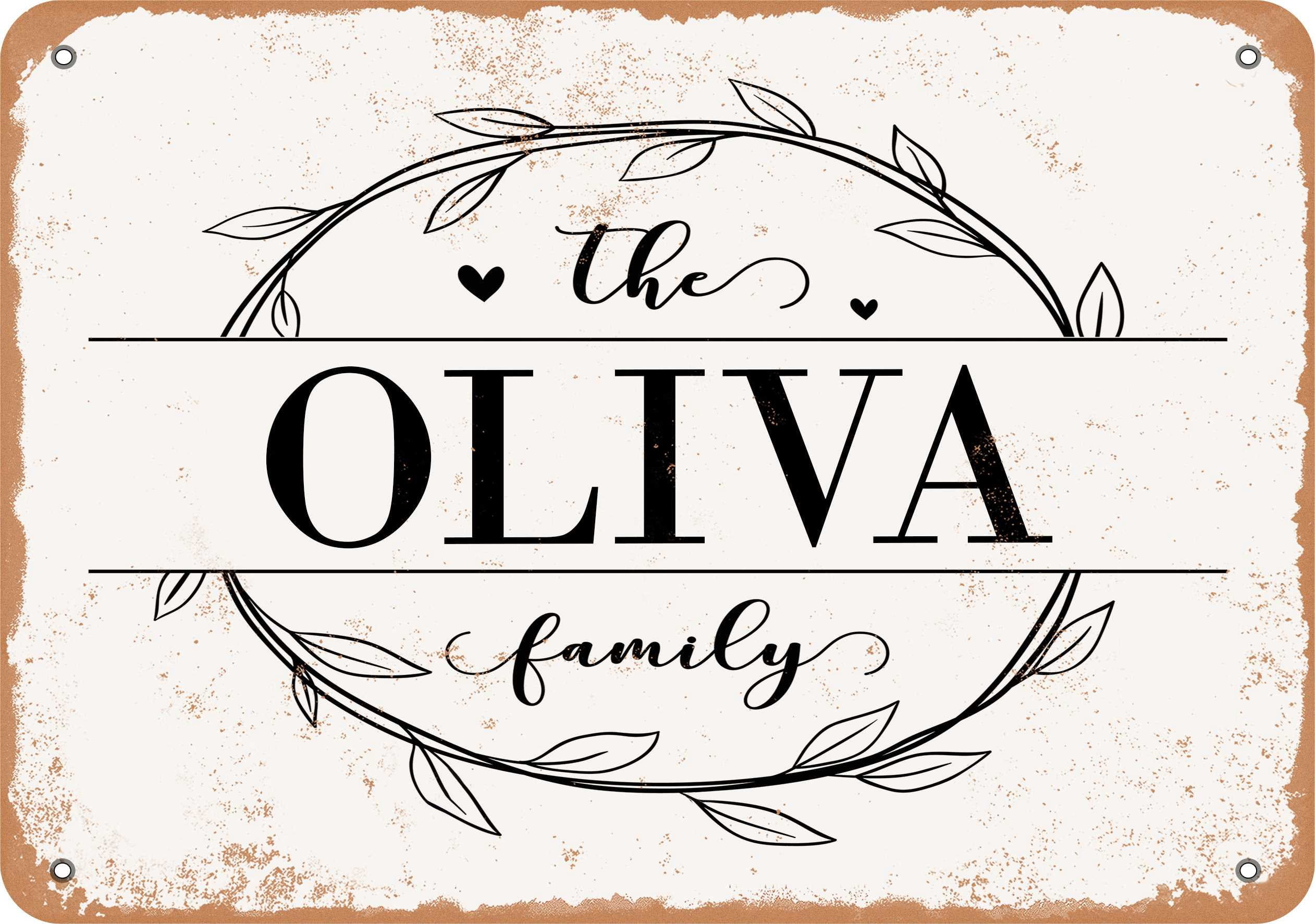 10 x 14 Metal Sign - The Oliva Family (Style 1) - Vintage Rusty Look ...