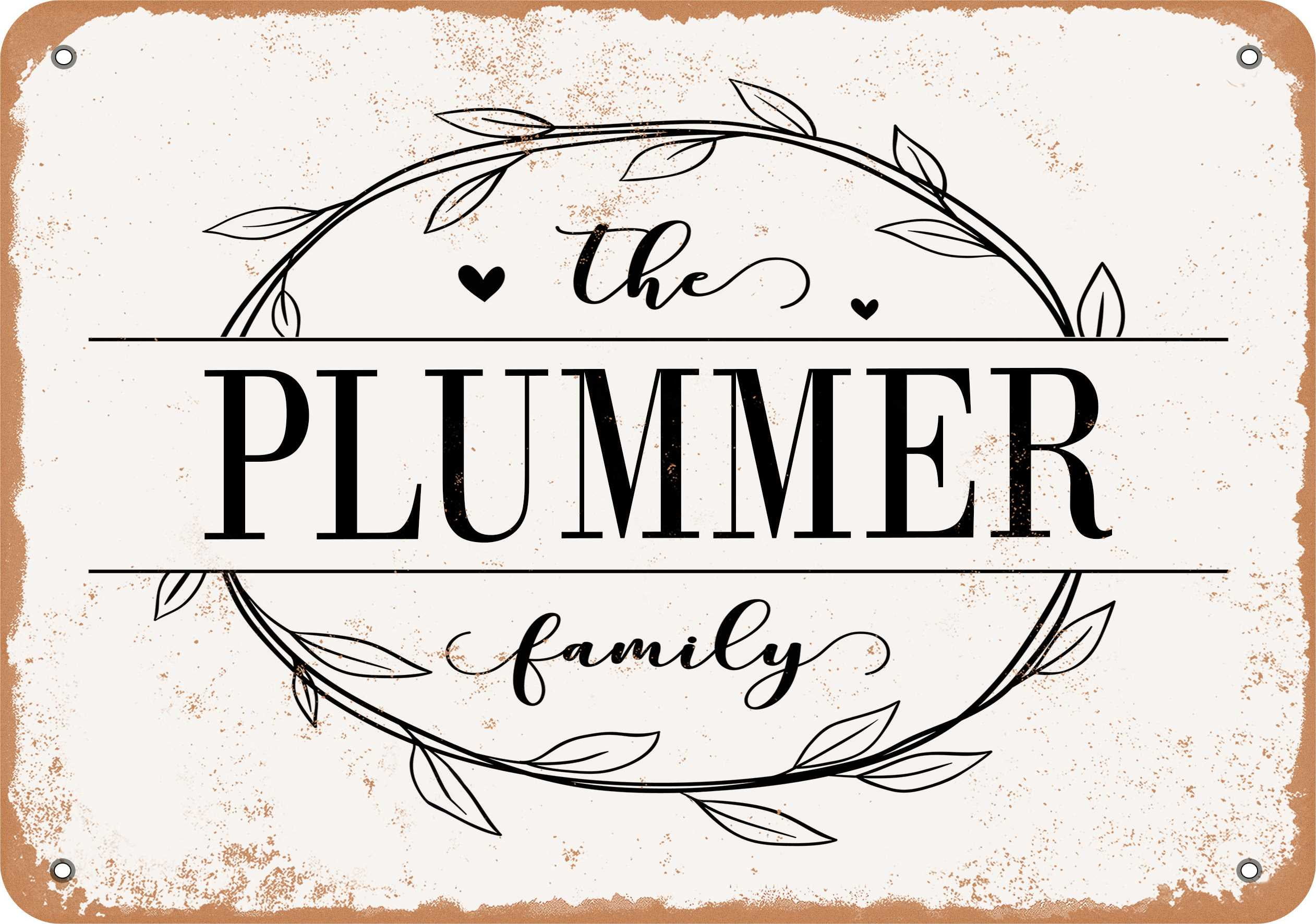10 x 14 Metal Sign - The Plummer Family (Style 1) - Vintage Rusty Look ...