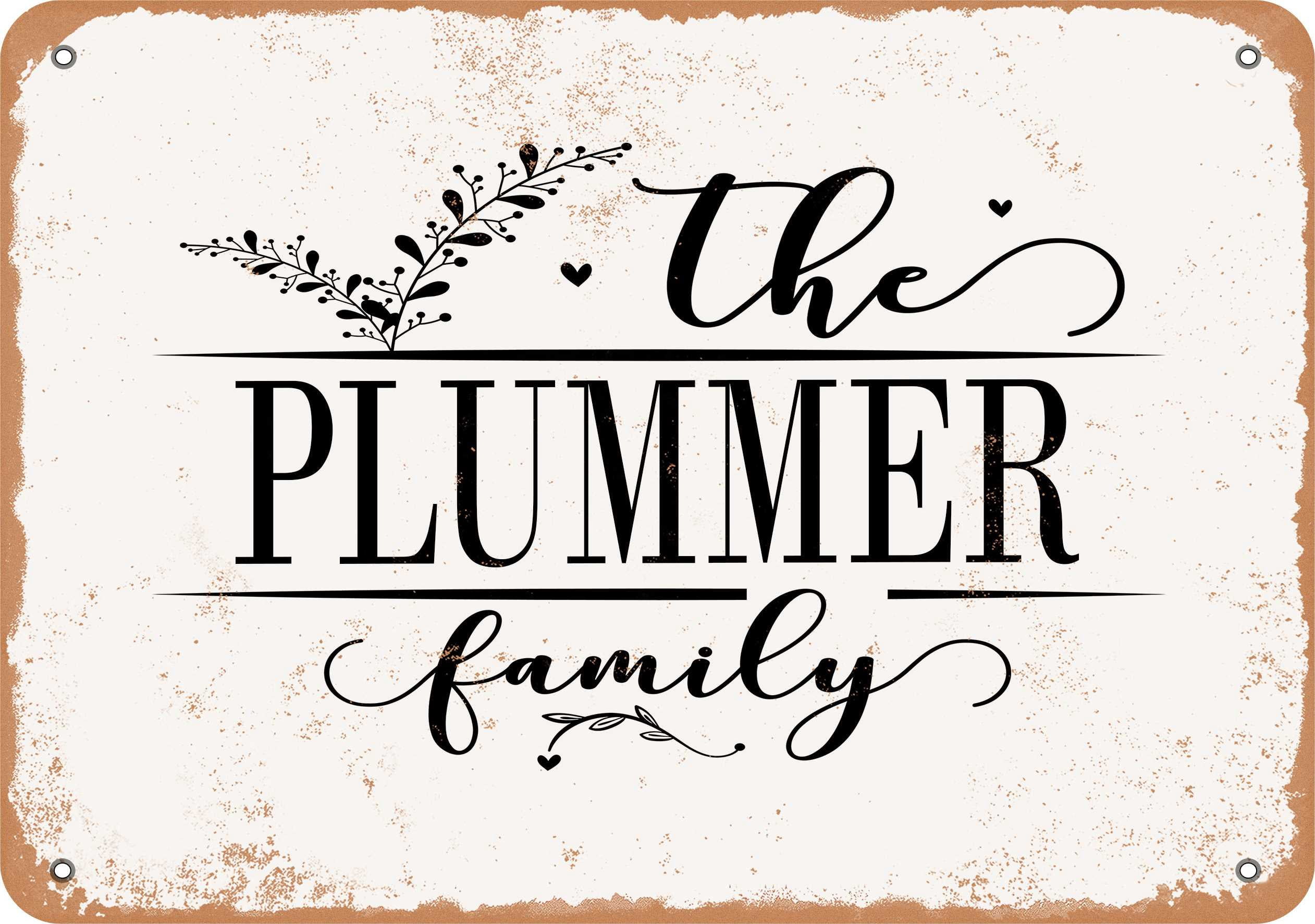10 x 14 Metal Sign - The Plummer Family (Style 2) - Vintage Rusty Look ...