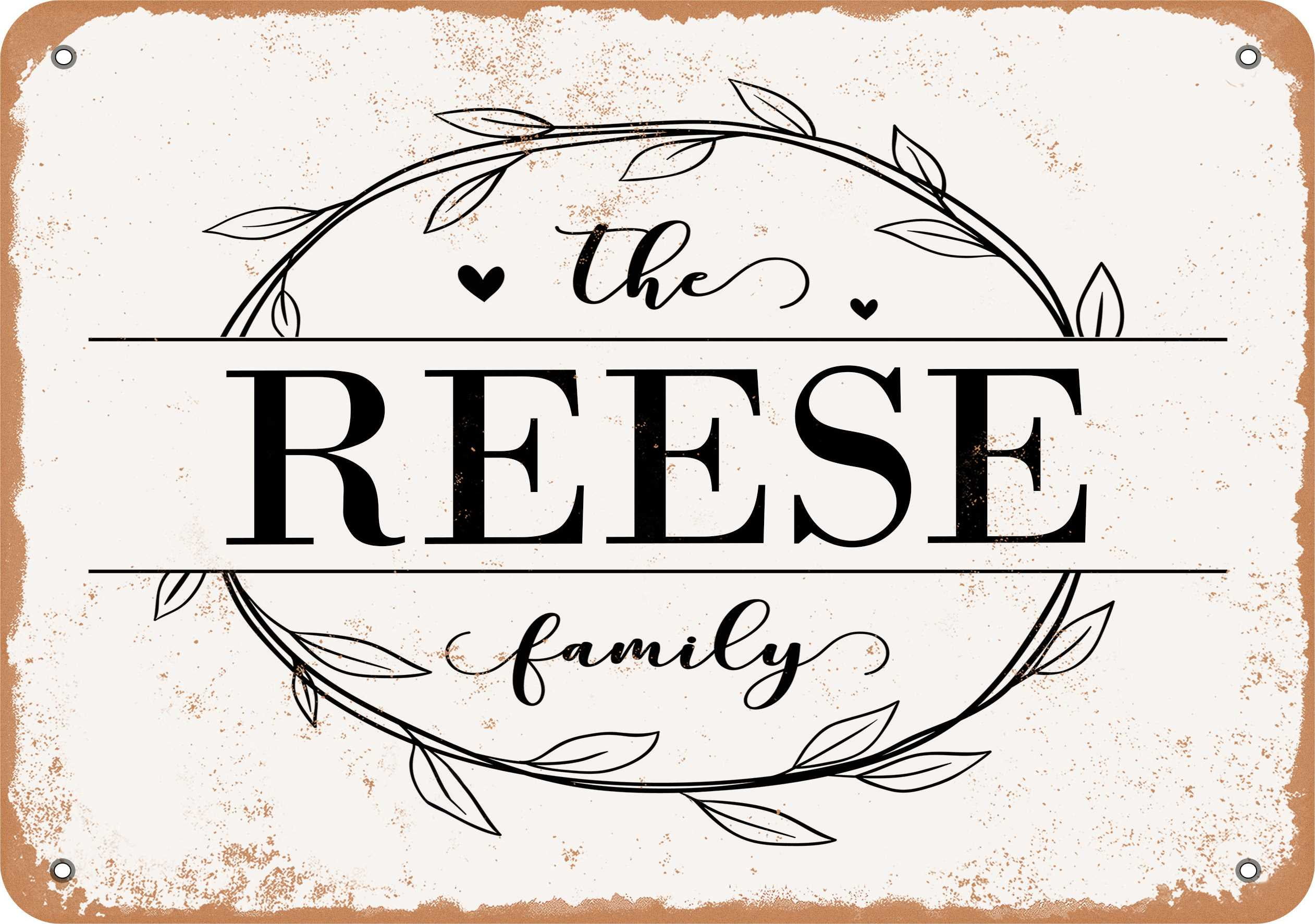 10 x 14 Metal Sign - The Reese Family (Style 1) - Vintage Rusty Look ...