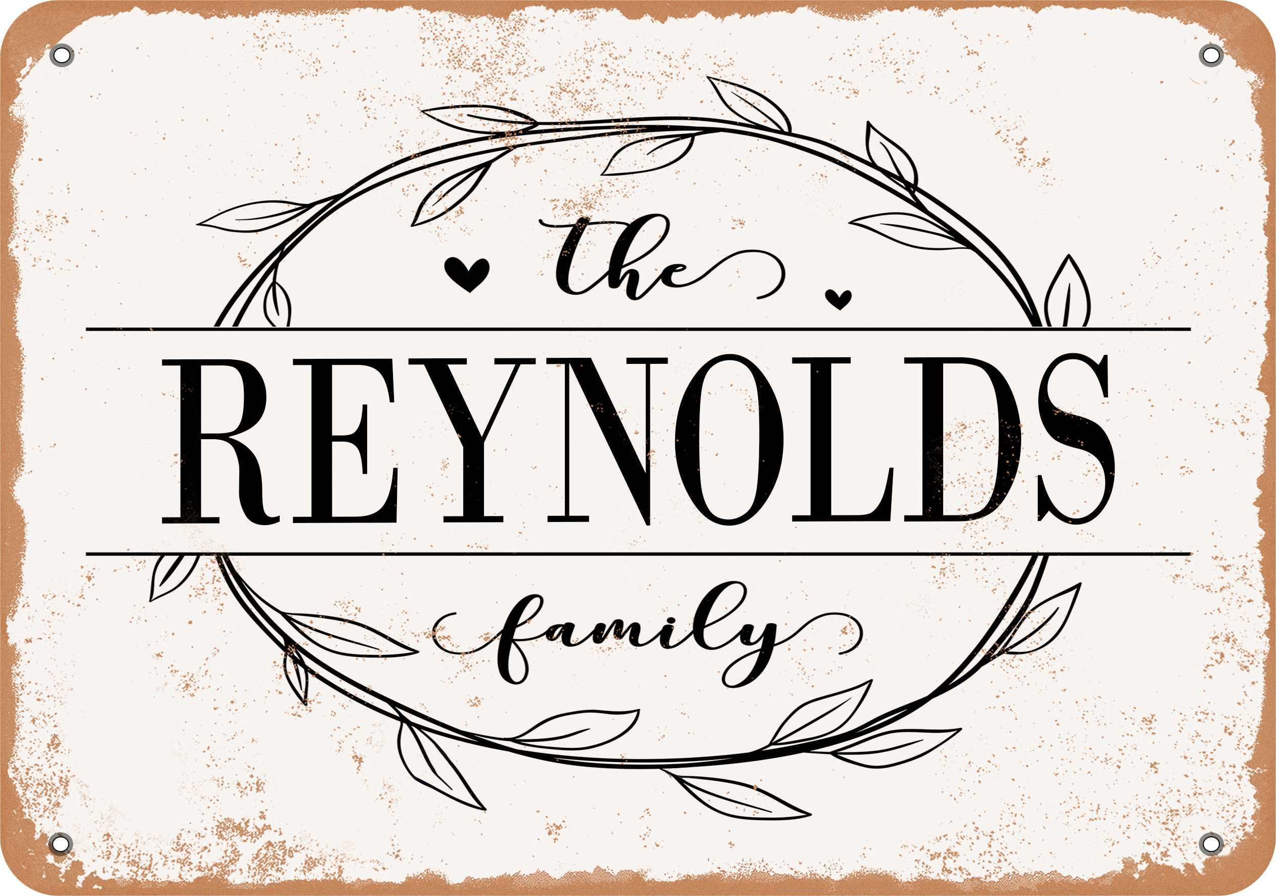 10 x 14 Metal Sign - The Reynolds Family (Style 1) - Vintage Rusty Look ...