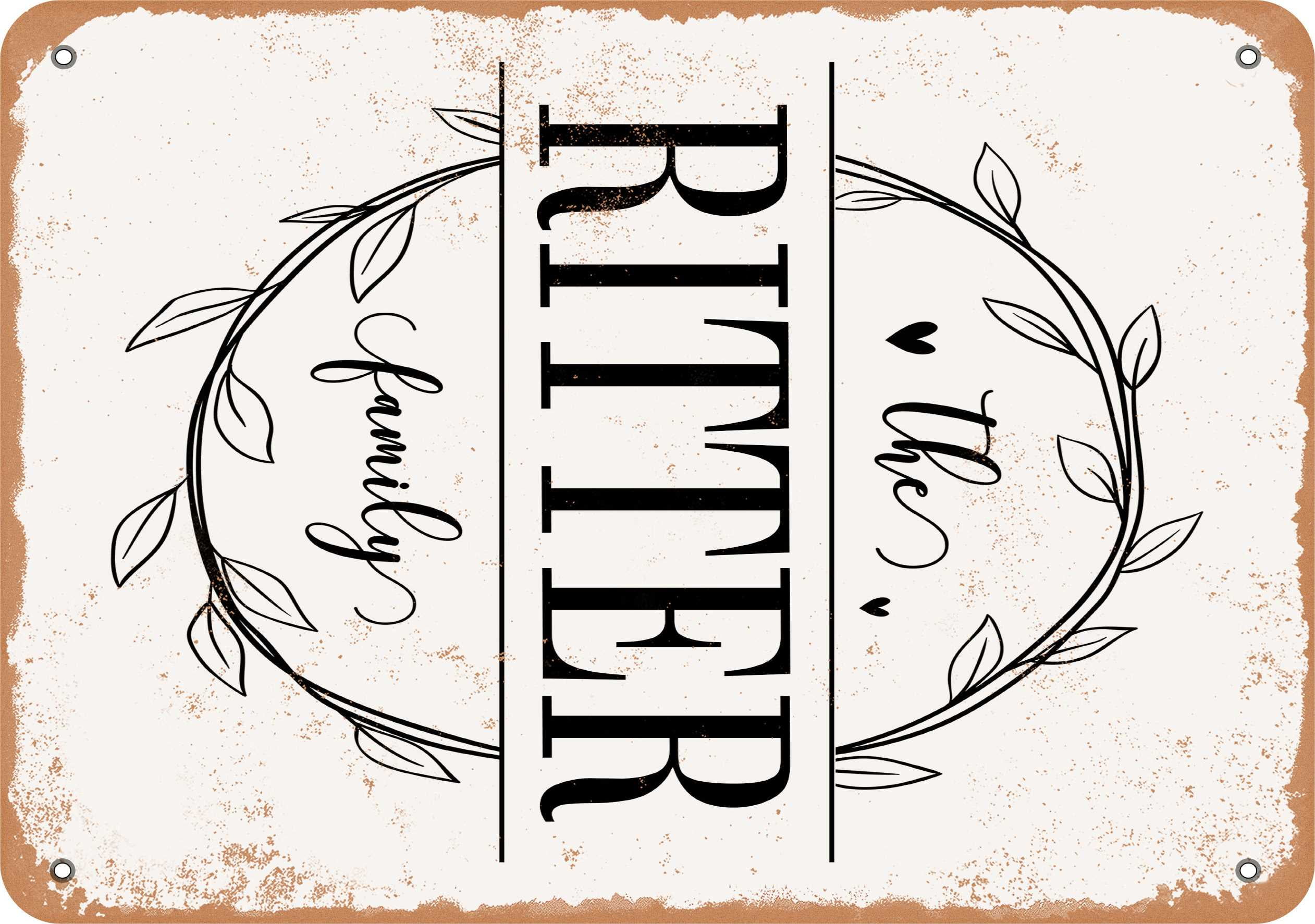 10 x 14 Metal Sign - The Ritter Family (Style 1) - Vintage Rusty Look ...