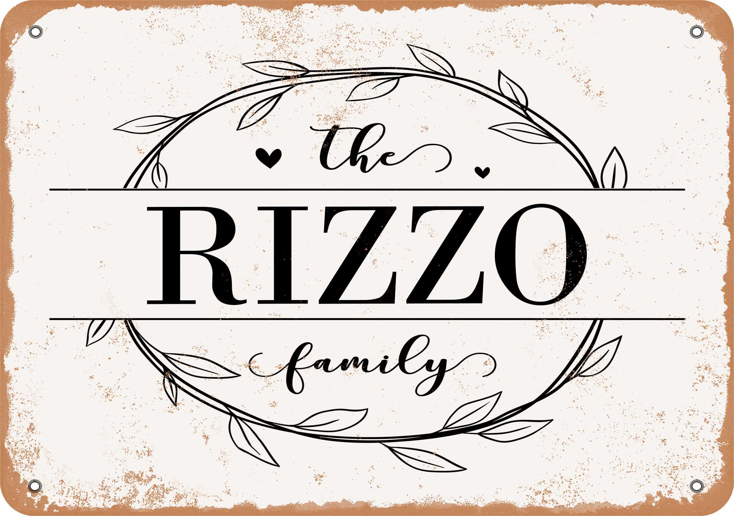 10 x 14 Metal Sign - The Rizzo Family (Style 1) - Vintage Rusty Look ...
