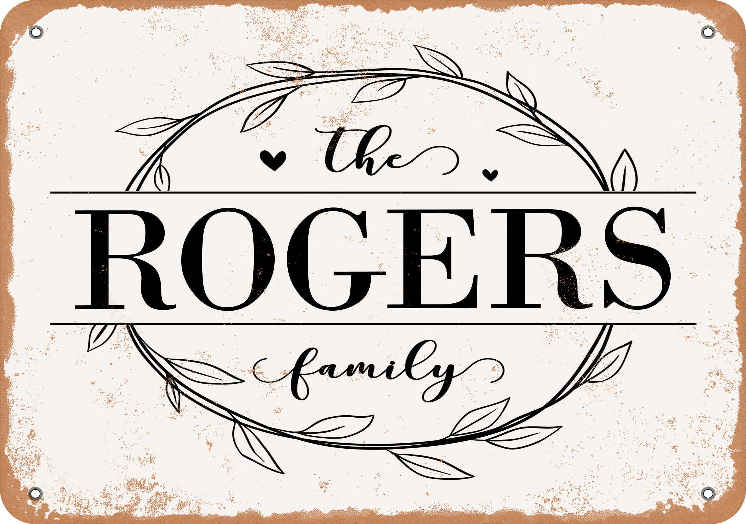10 x 14 Metal Sign - The Rogers Family (Style 1) - Vintage Rusty Look ...