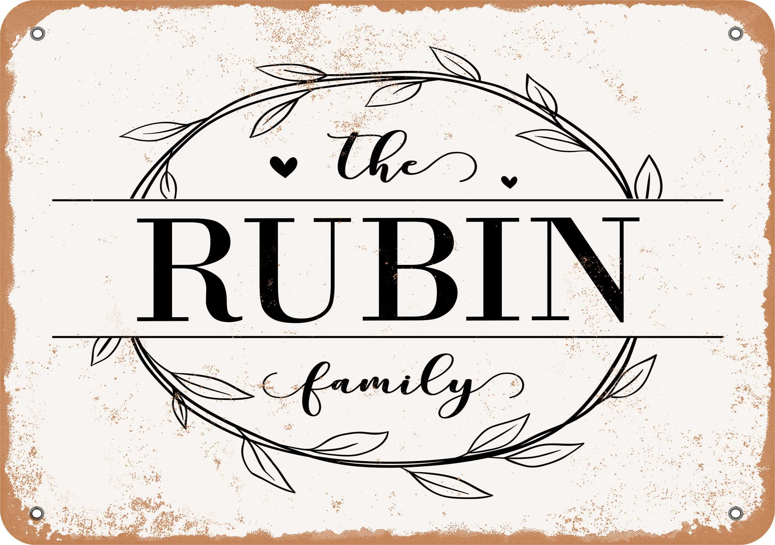 10 x 14 Metal Sign - The Rubin Family (Style 1) - Vintage Rusty Look ...