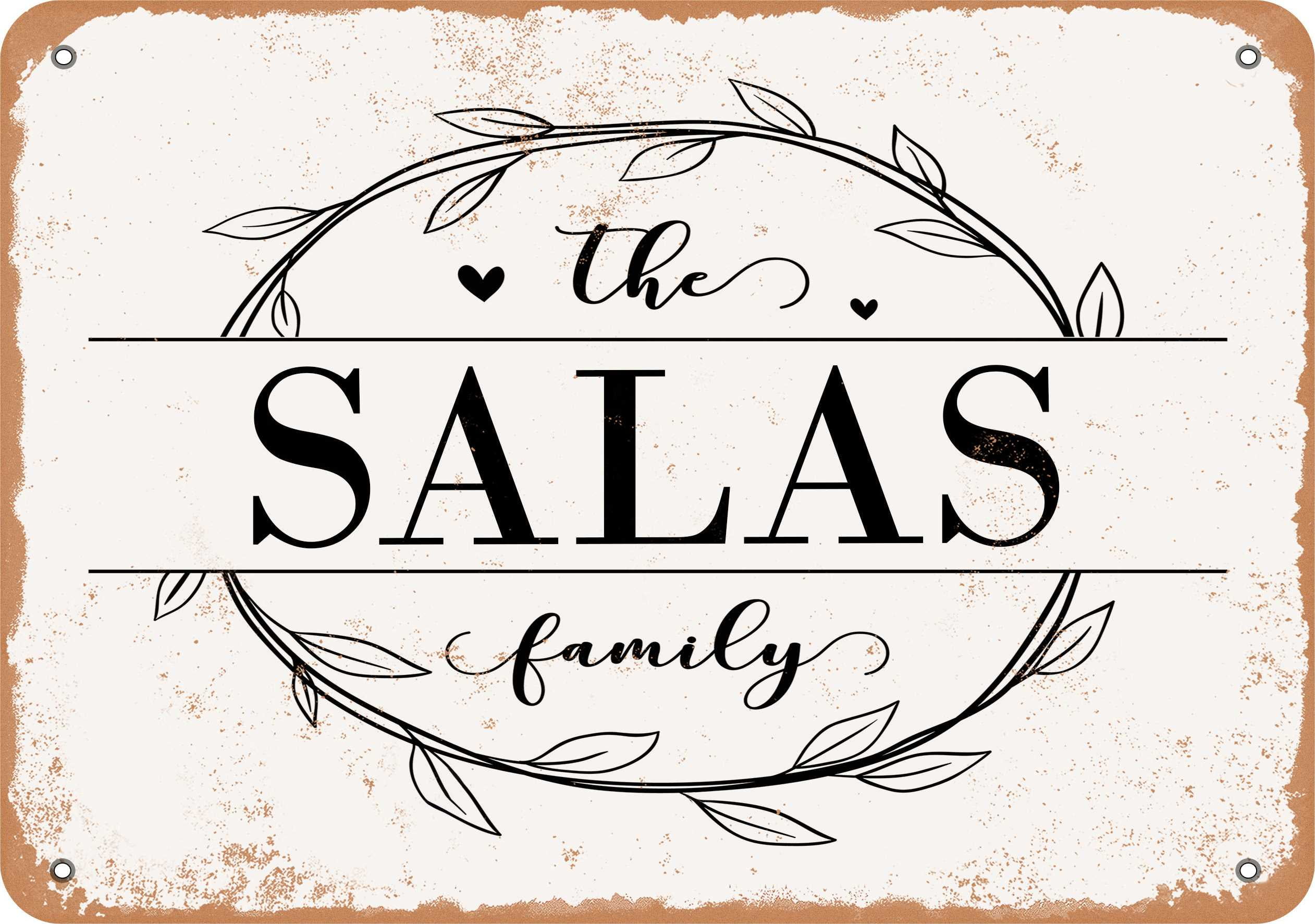 10 x 14 Metal Sign - The Salas Family (Style 1) - Vintage Rusty Look ...