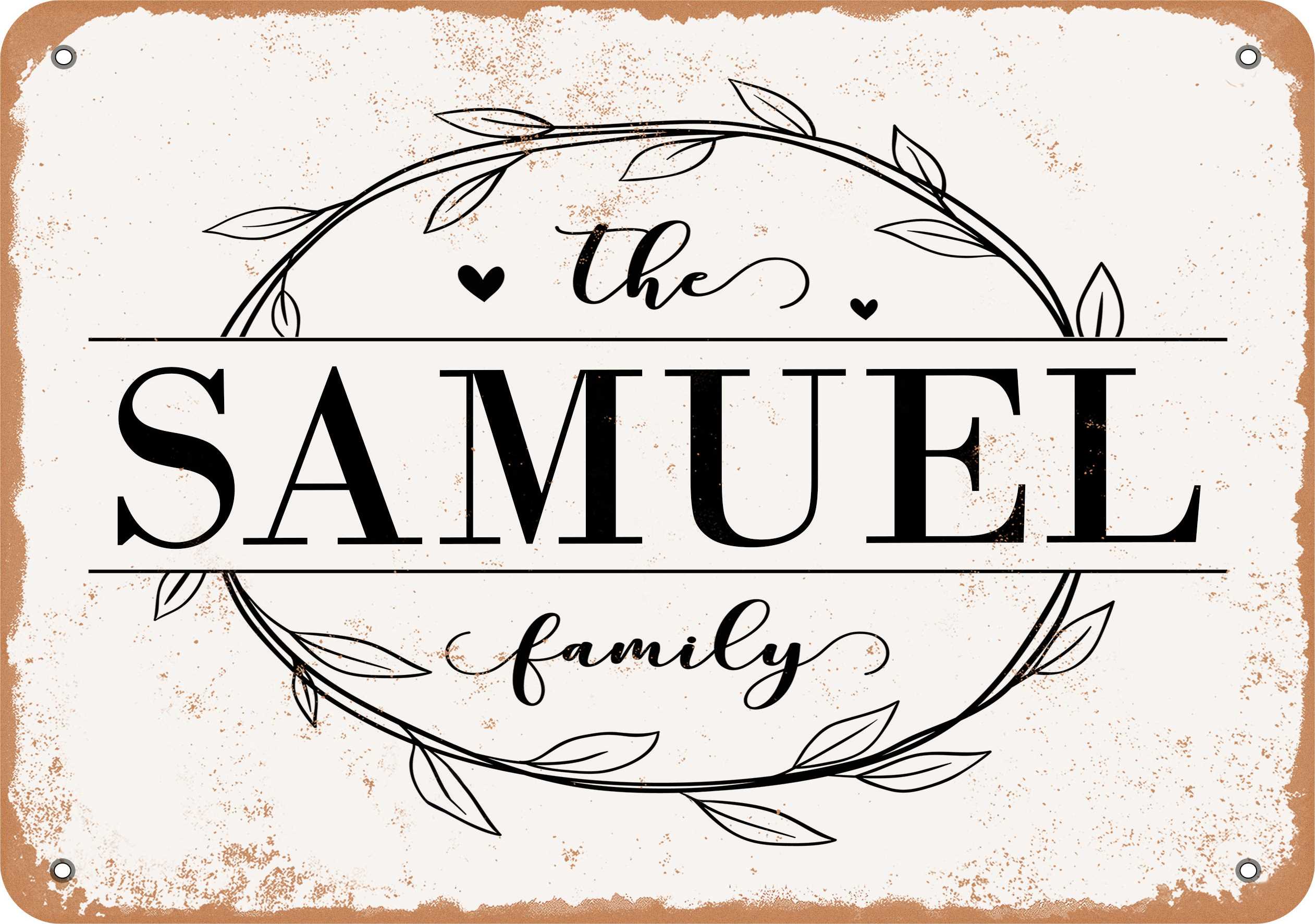 10 x 14 Metal Sign - The Samuel Family (Style 1) - Vintage Rusty Look ...