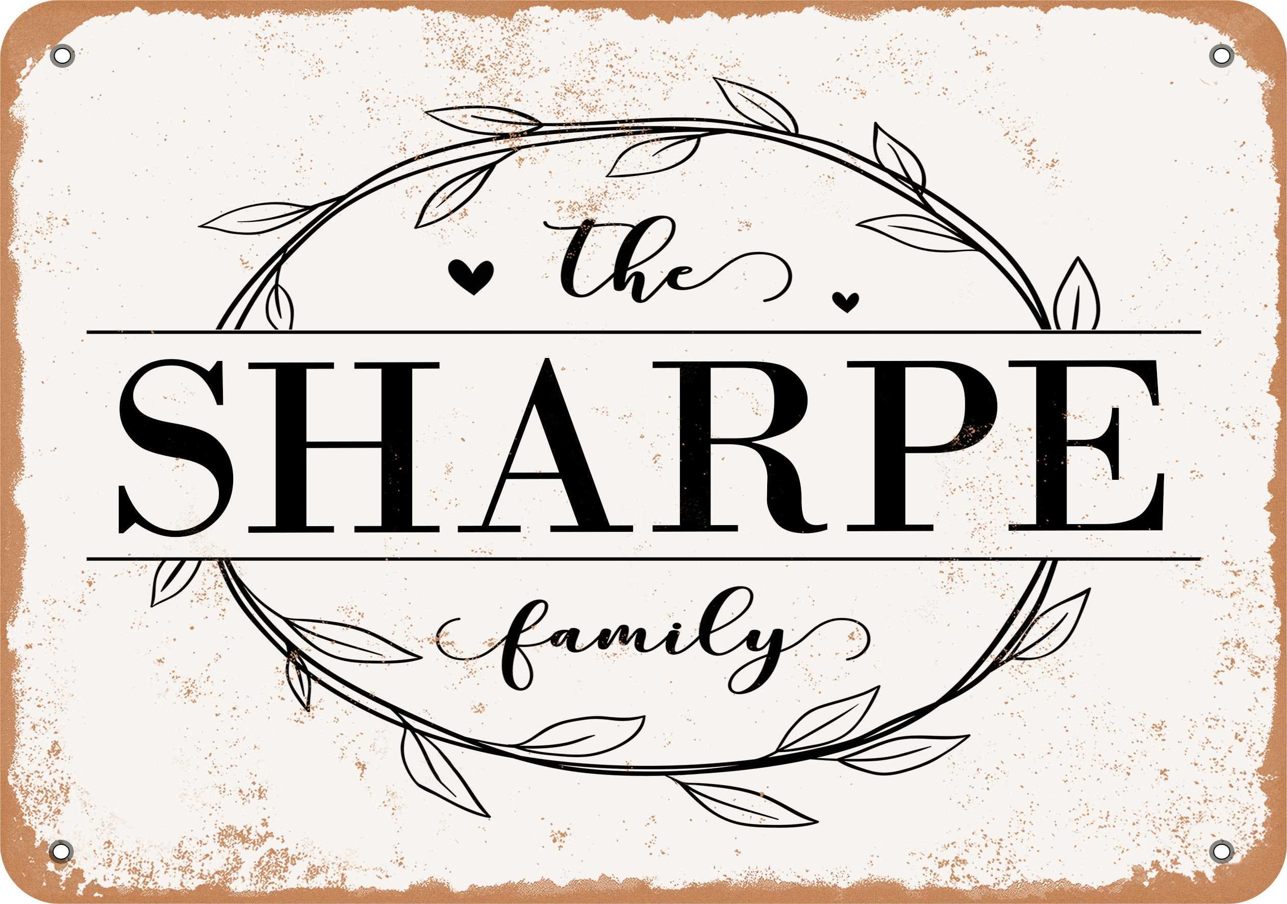 10 x 14 Metal Sign - The Sharpe Family (Style 1) - Vintage Rusty Look ...
