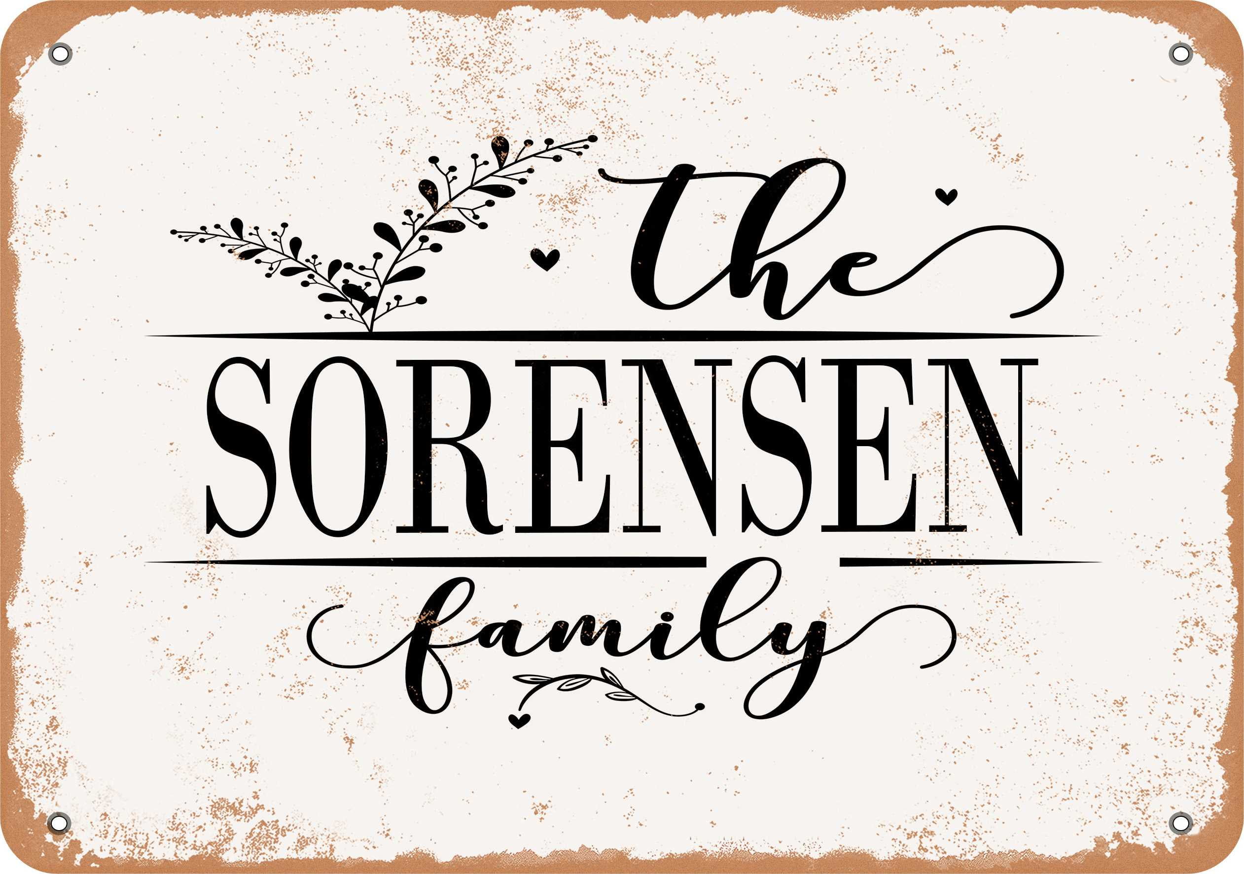 10 x 14 Metal Sign - The Sorensen Family (Style 2) - Vintage Rusty Look ...