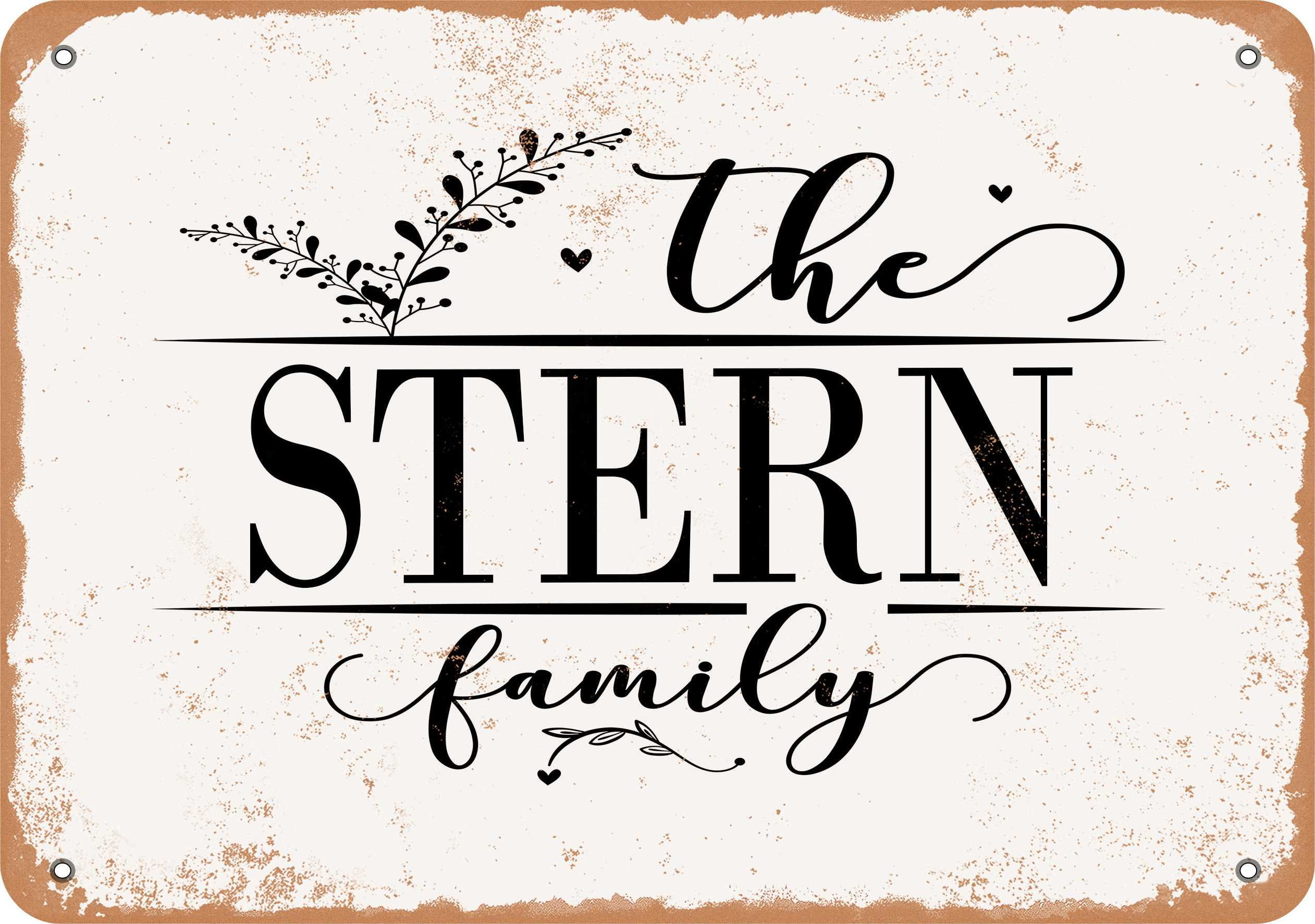 10 x 14 Metal Sign - The Stern Family (Style 2) - Vintage Rusty Look ...