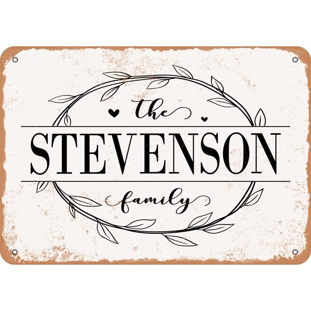 10 x 14 Metal Sign - The Stevenson Family (Style 1) - Vintage Rusty ...