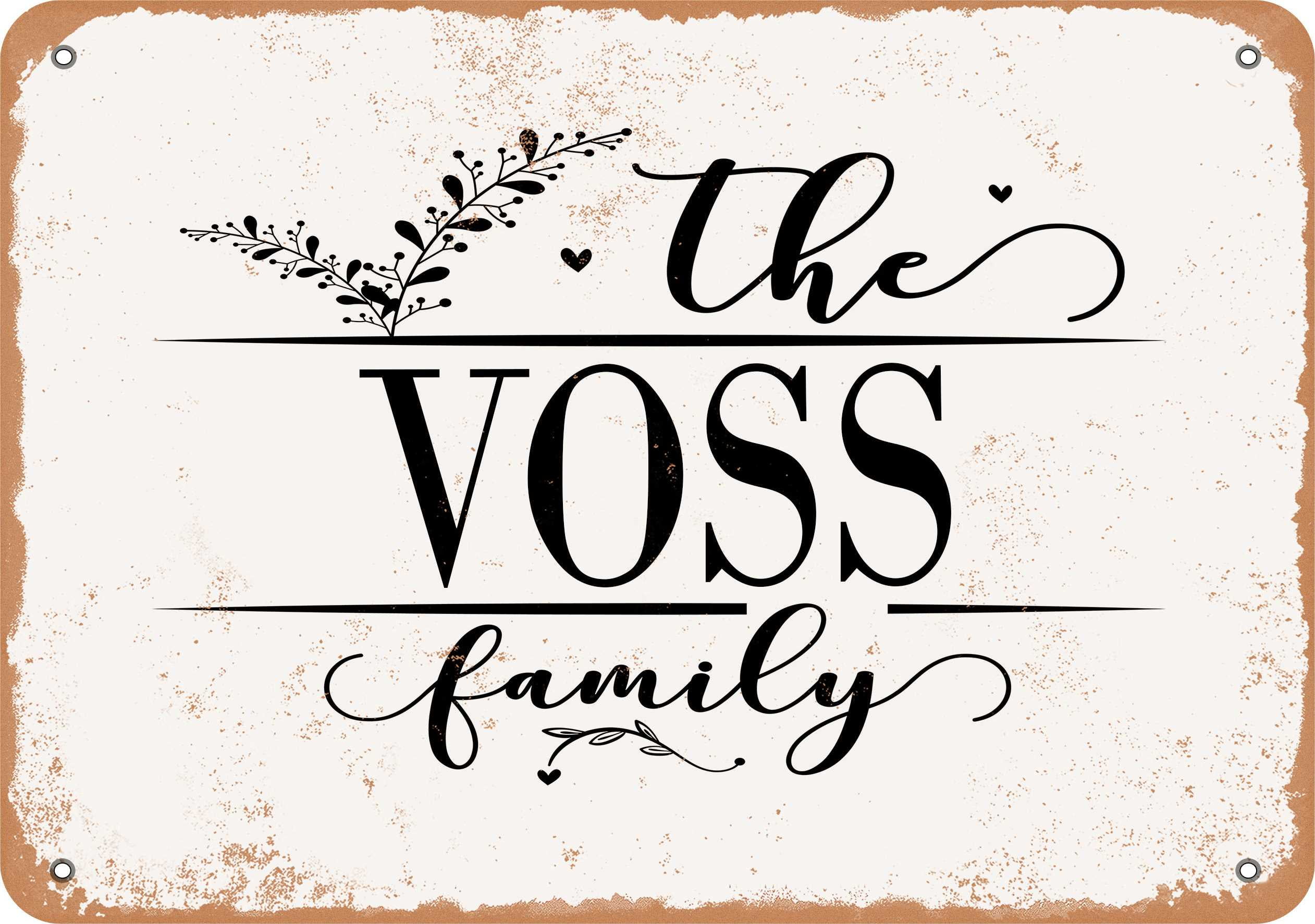 10 x 14 Metal Sign - The Voss Family (Style 2) - Vintage Rusty Look ...