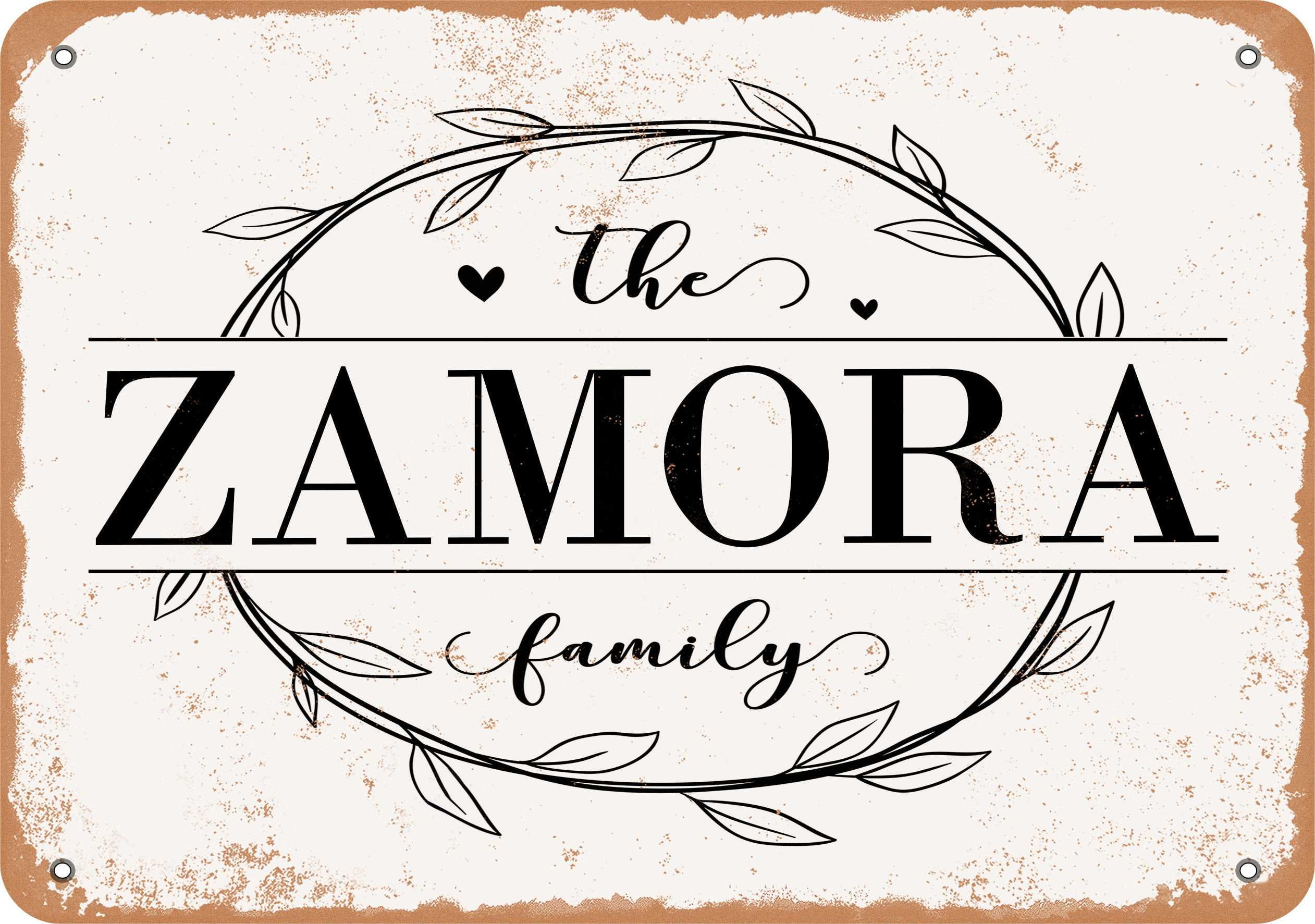 10 x 14 Metal Sign - The Zamora Family (Style 1) - Vintage Rusty Look ...