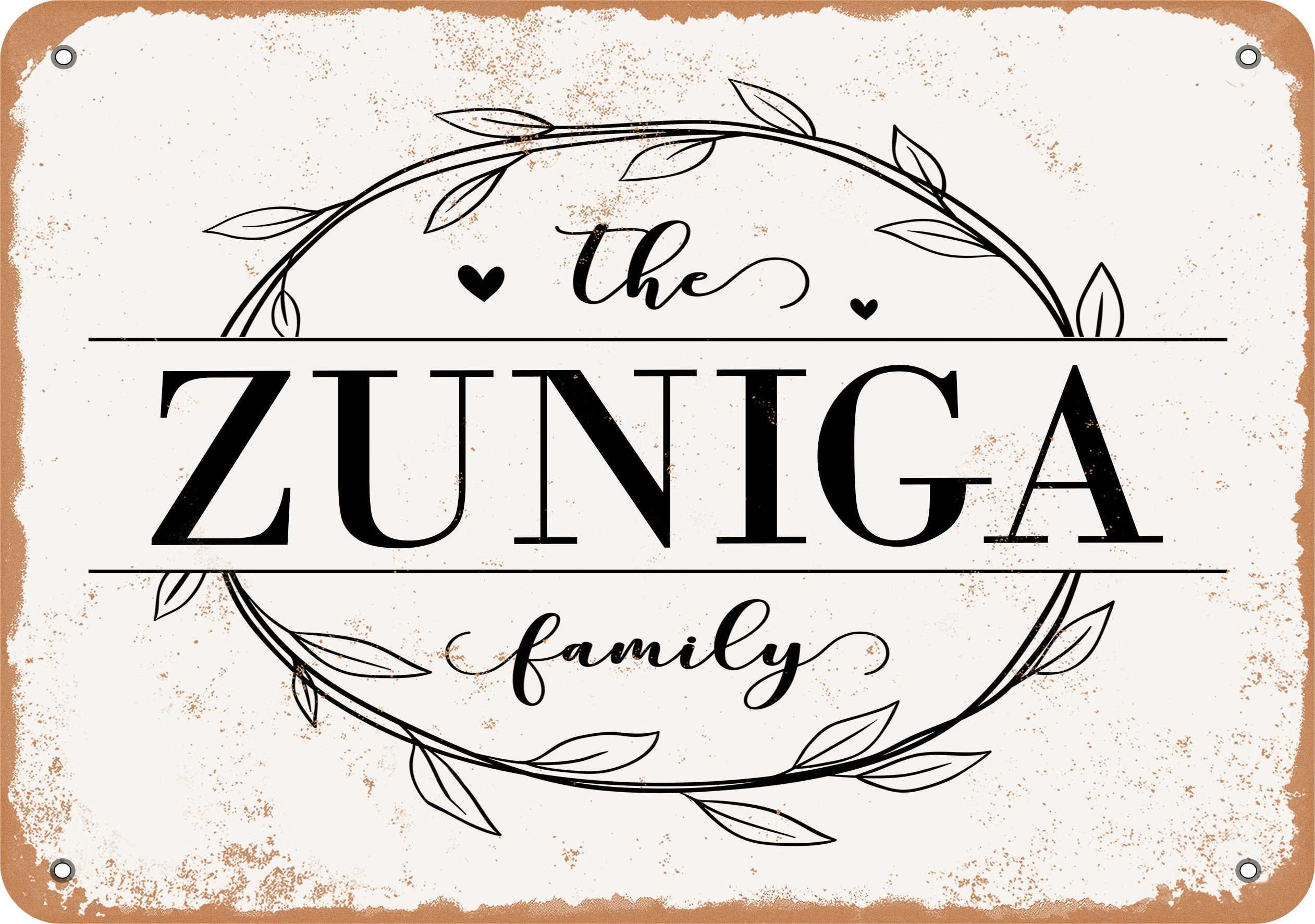 10 x 14 Metal Sign - The Zuniga Family (Style 1) - Vintage Rusty Look ...