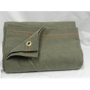 Walmart Heavy Duty Weatherproof 12' x 15' Olive Drab Canvas Tarp, Water/Mildew Resistant, 100% ...