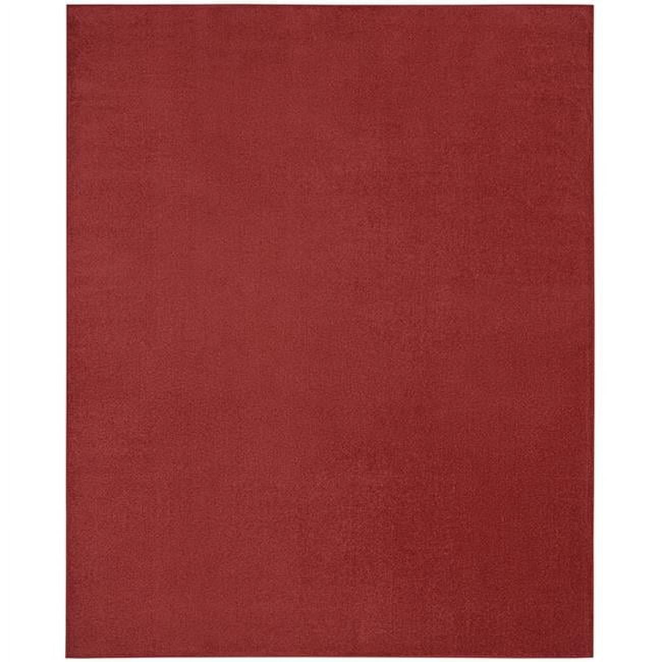 10 x 14 ft. Brick Red Non Skid Indoor & Outdoor Rectangle Area Rug ...