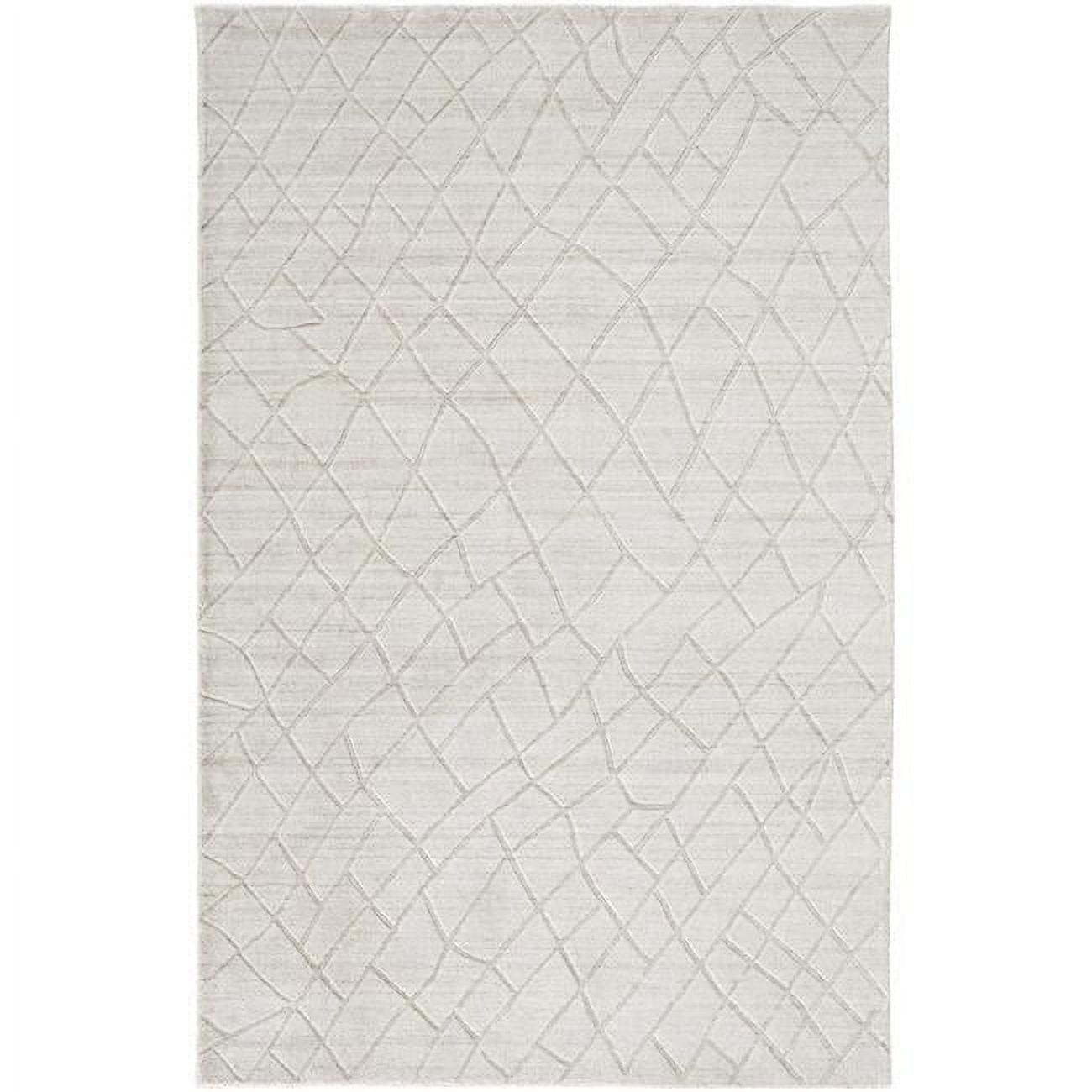 10 x 14 ft. Ivory & Gray Striped Hand Woven Rectangle Area Rug - Ivory ...