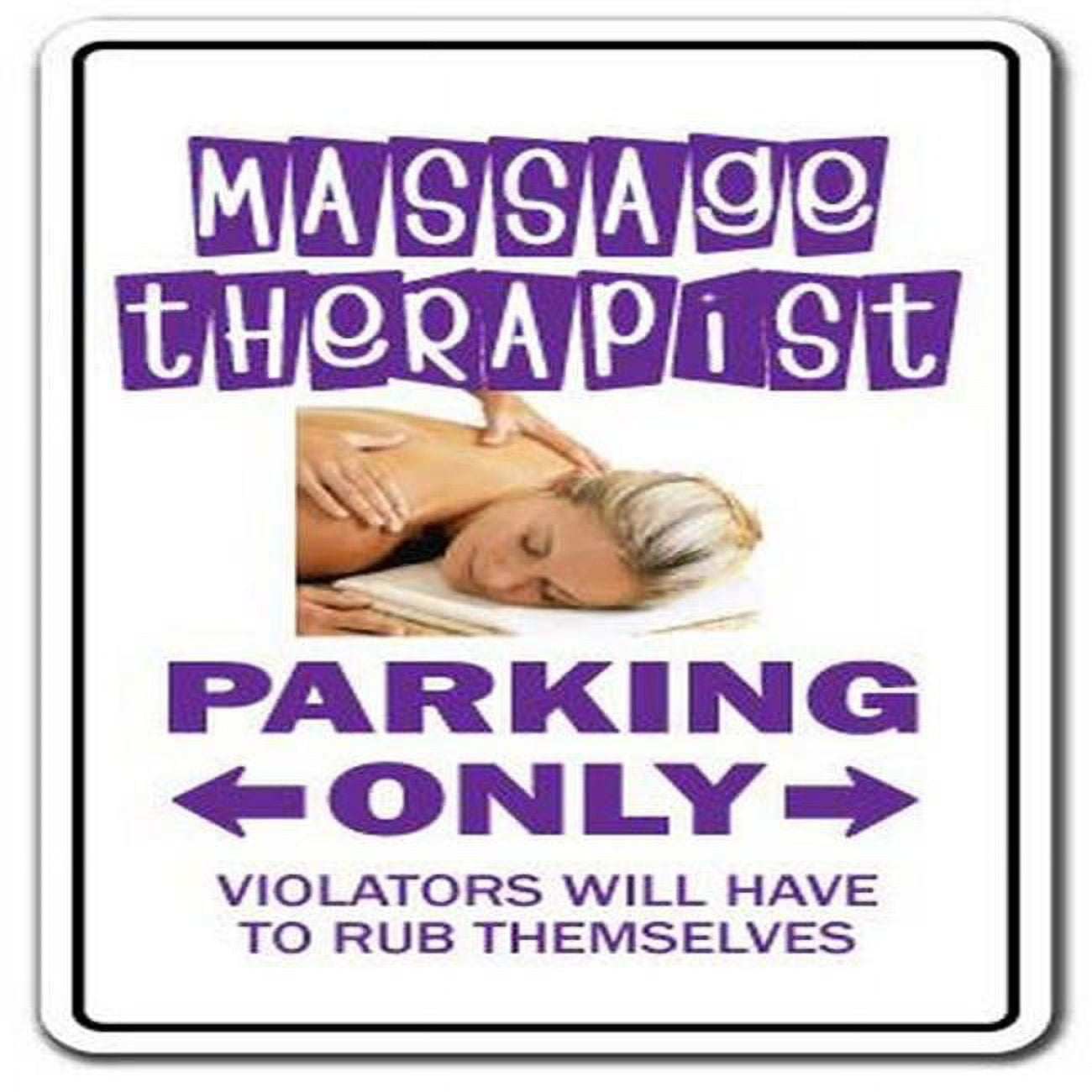 10 x 14 in. Decal - Massage Therapist - Parking Decals Masseuse Therapy ...