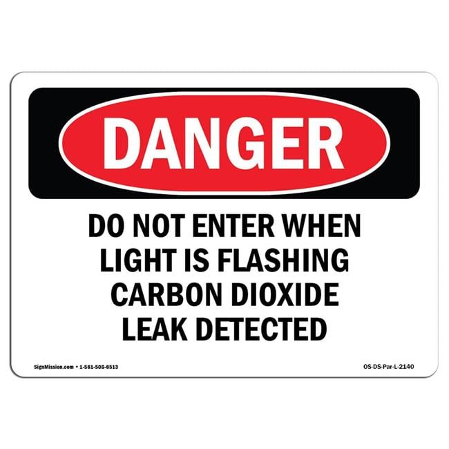 10 x 14 in. OSHA Danger Sign - Do Not Enter When Light is Flashing ...