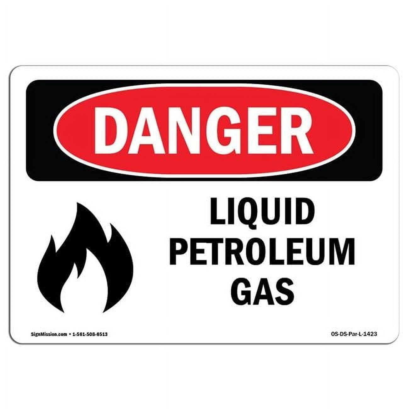 10 x 14 in. OSHA Danger Sign - Liquid Petroleum Gas - Walmart.com