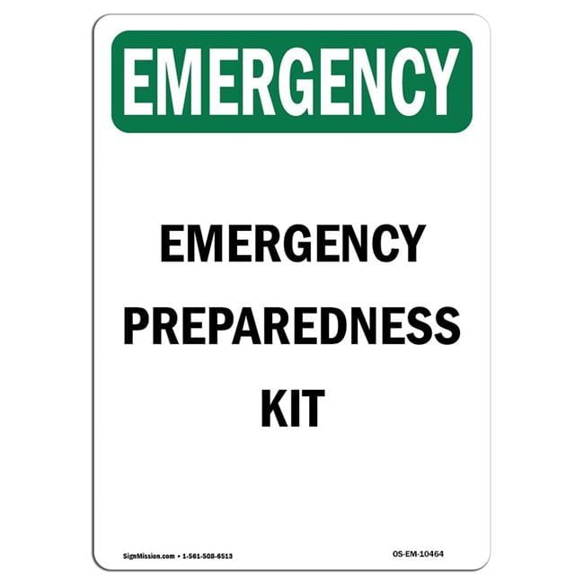 10 x 14 in. OSHA Emergency Sign - Preparedness Kit - Walmart.com