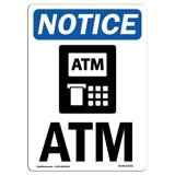 10 x 14 in. OSHA Notice Sign - ATM with Symbol - Walmart.com