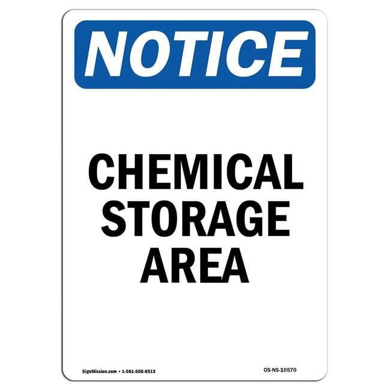 10 x 14 in. OSHA Notice Sign - Chemical Storage Area - Walmart.com